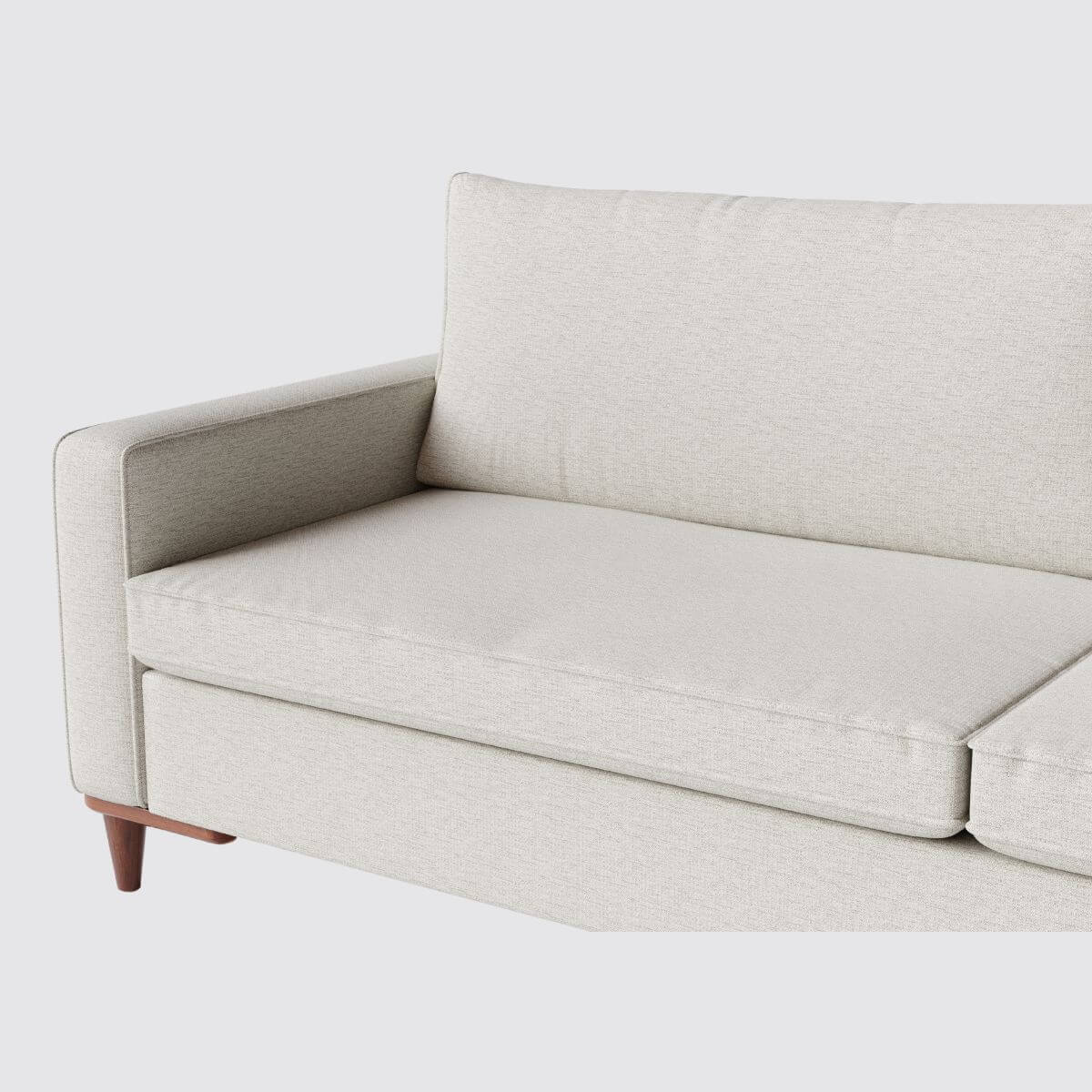 Sofá Living Fixo Viena 2,20m em Linho Bege Mesclado - Home Mobily Móveis