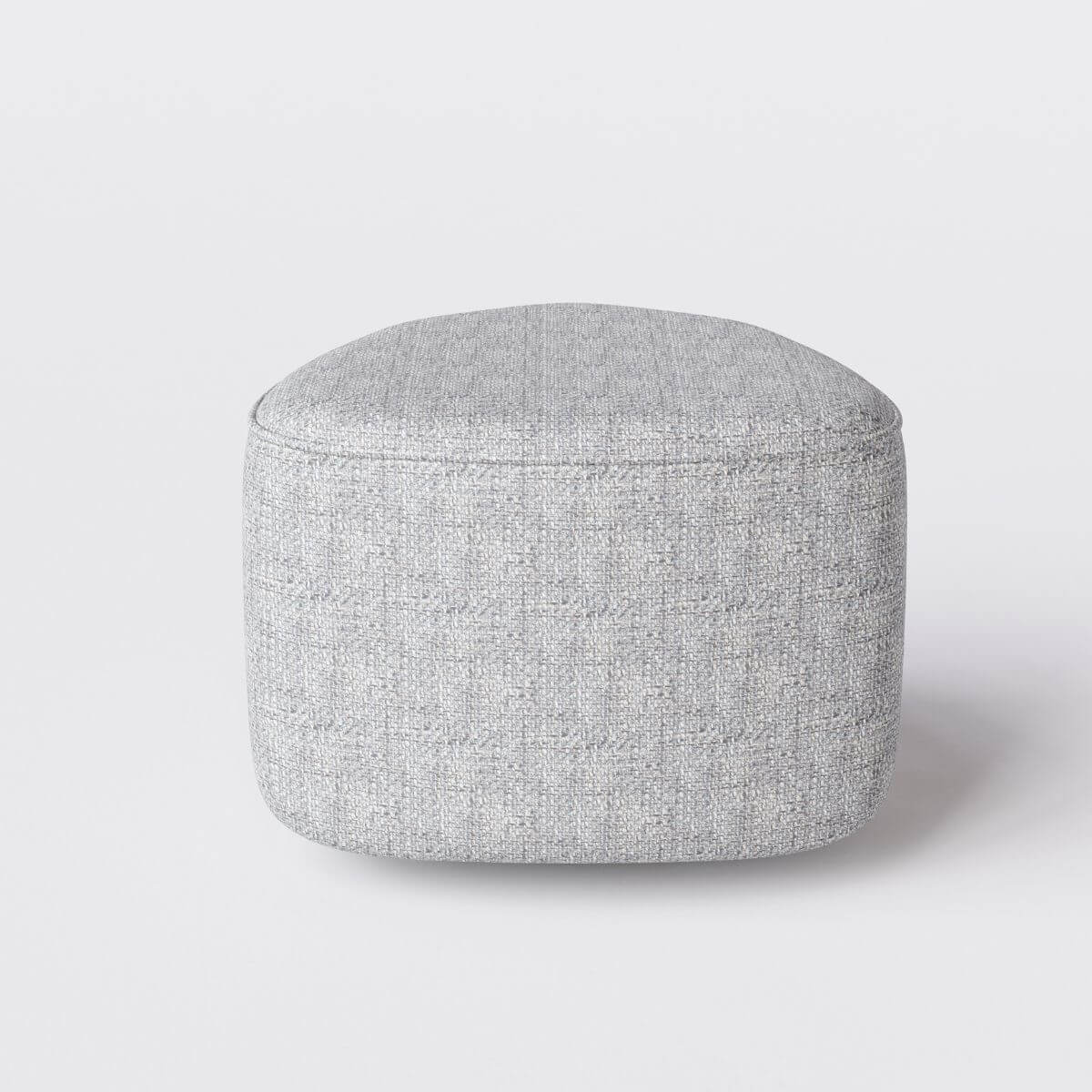 Puff Joy em Linho Cinza Mesclado - Home Mobily - Home Mobily Móveis