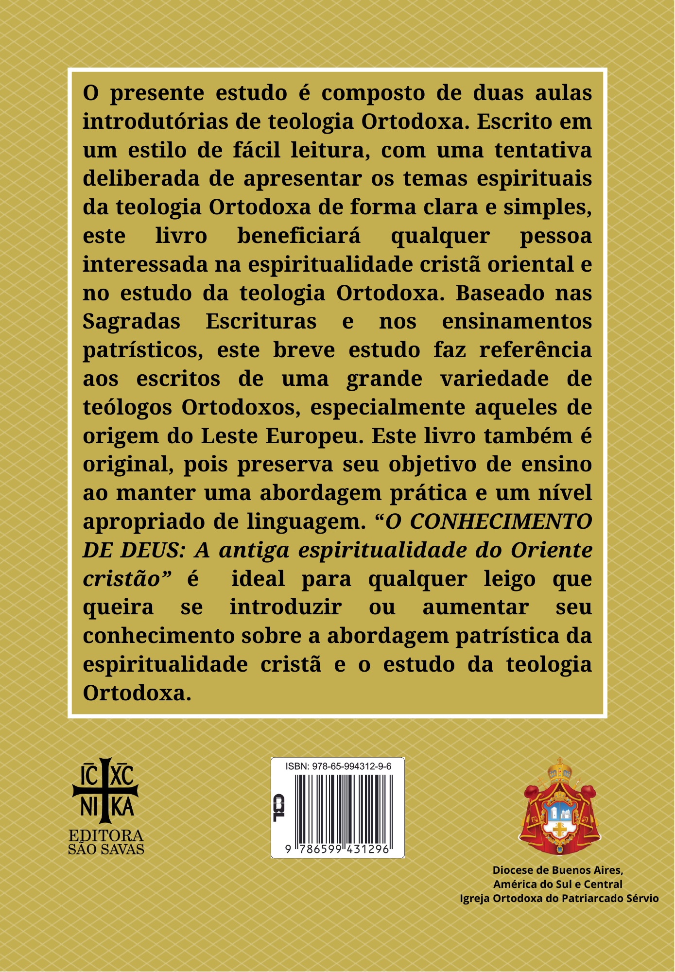 O conhecimento de Deus - Harry Boosalis - Editora São Savas (Mosteiro ...