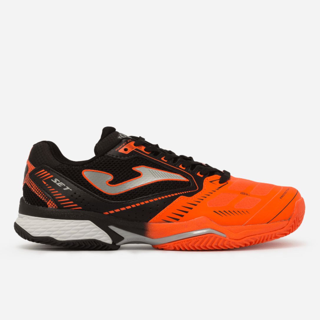 Tênis Joma Set Clay Masculino - Preto+Laranja - Favorita Padel