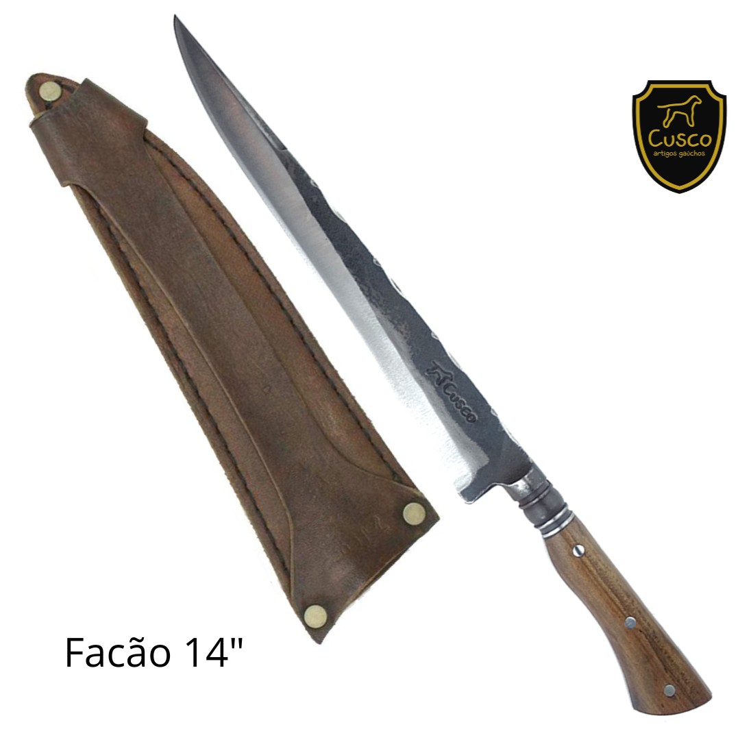 Faca Ginete Aço Carbono 5160 5mm 8" à 14" Cusco - Rancho Gaúcho