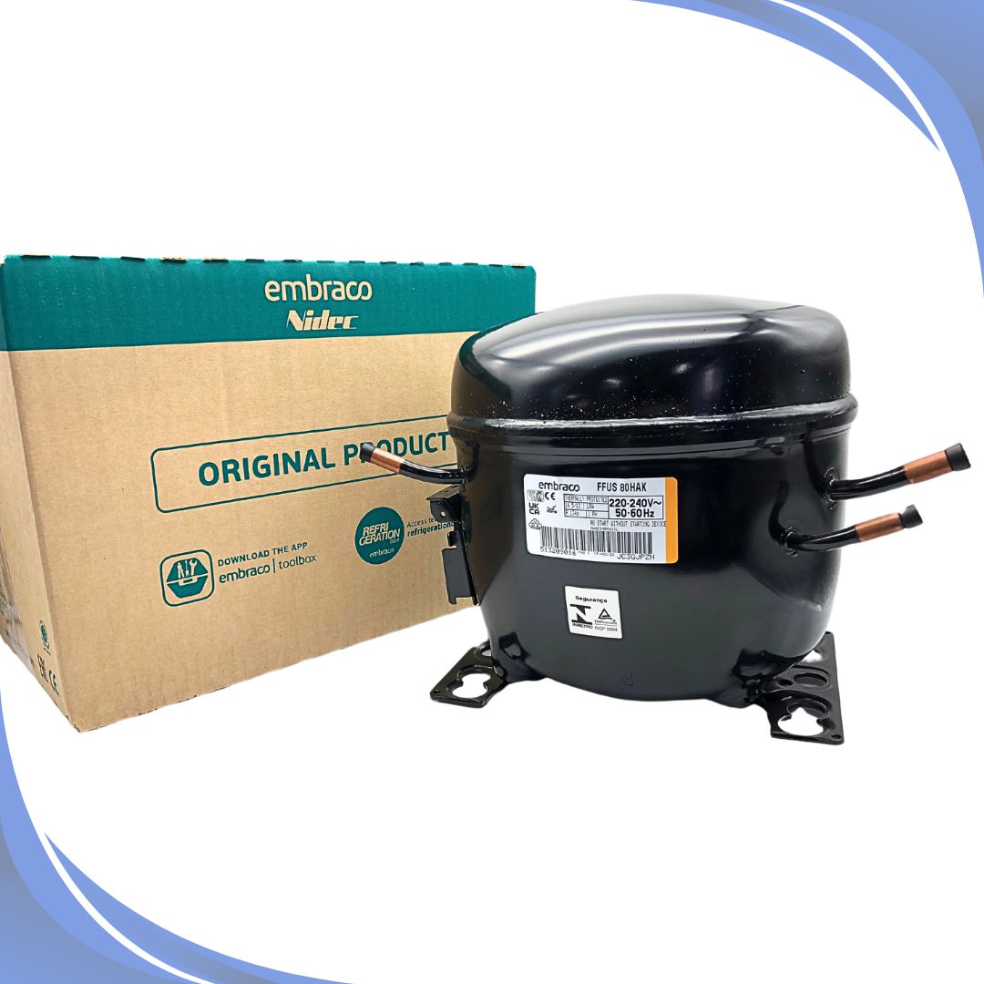 Motor Compressor 1/4+ HP FFUS80HAK Gás R134A Embraco 220V - Karisfrio