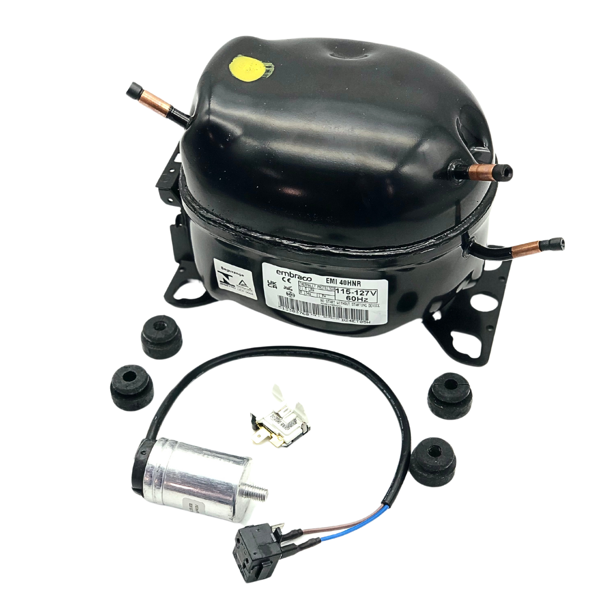 Motor Compressor 1/8 HP EMI40HNR Embraco Gás R134A 110V - Karisfrio
