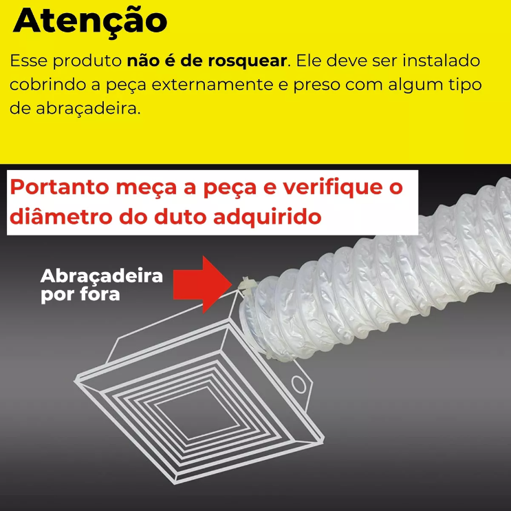Duto Flexível 3 Metros Pvc Ar Portatil Exaustor 5 Pol 125mm - Karisfrio