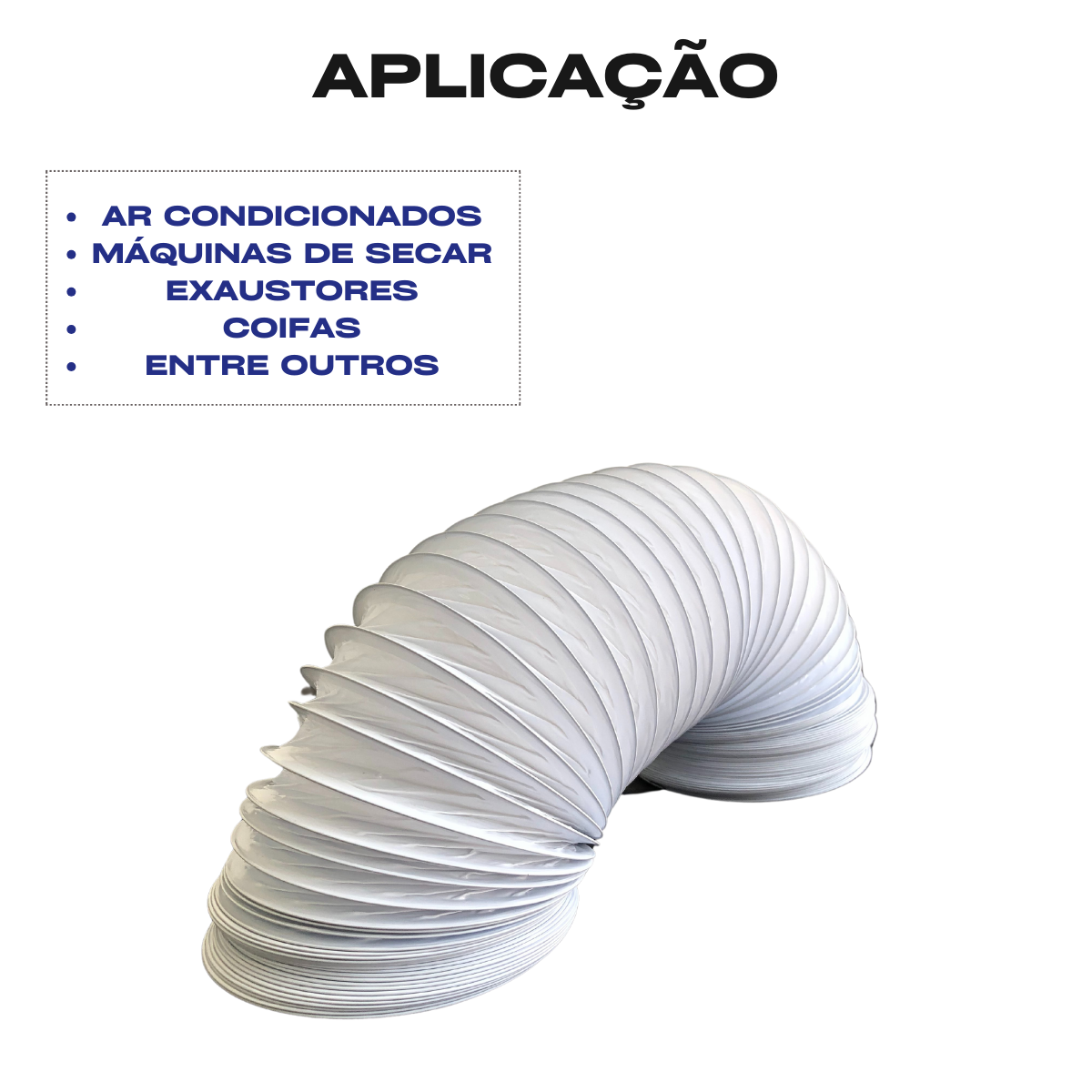 Duto Flexível 3 Metros Pvc Ar Portatil Exaustor 5 Pol 125mm - Karisfrio