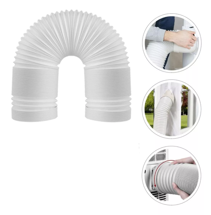 Duto Flexível 3 Metros Pvc Ar Portatil Exaustor 5 Pol 125mm - Karisfrio