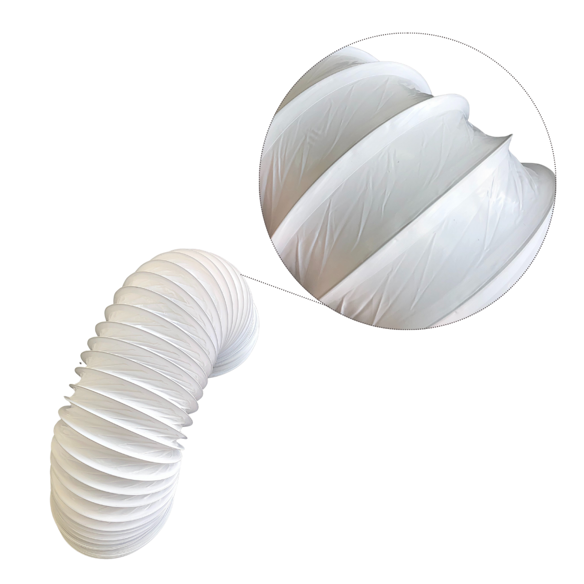 Duto Flexível 3 Metros Pvc Ar Portatil Exaustor 5 Pol 125mm - Karisfrio