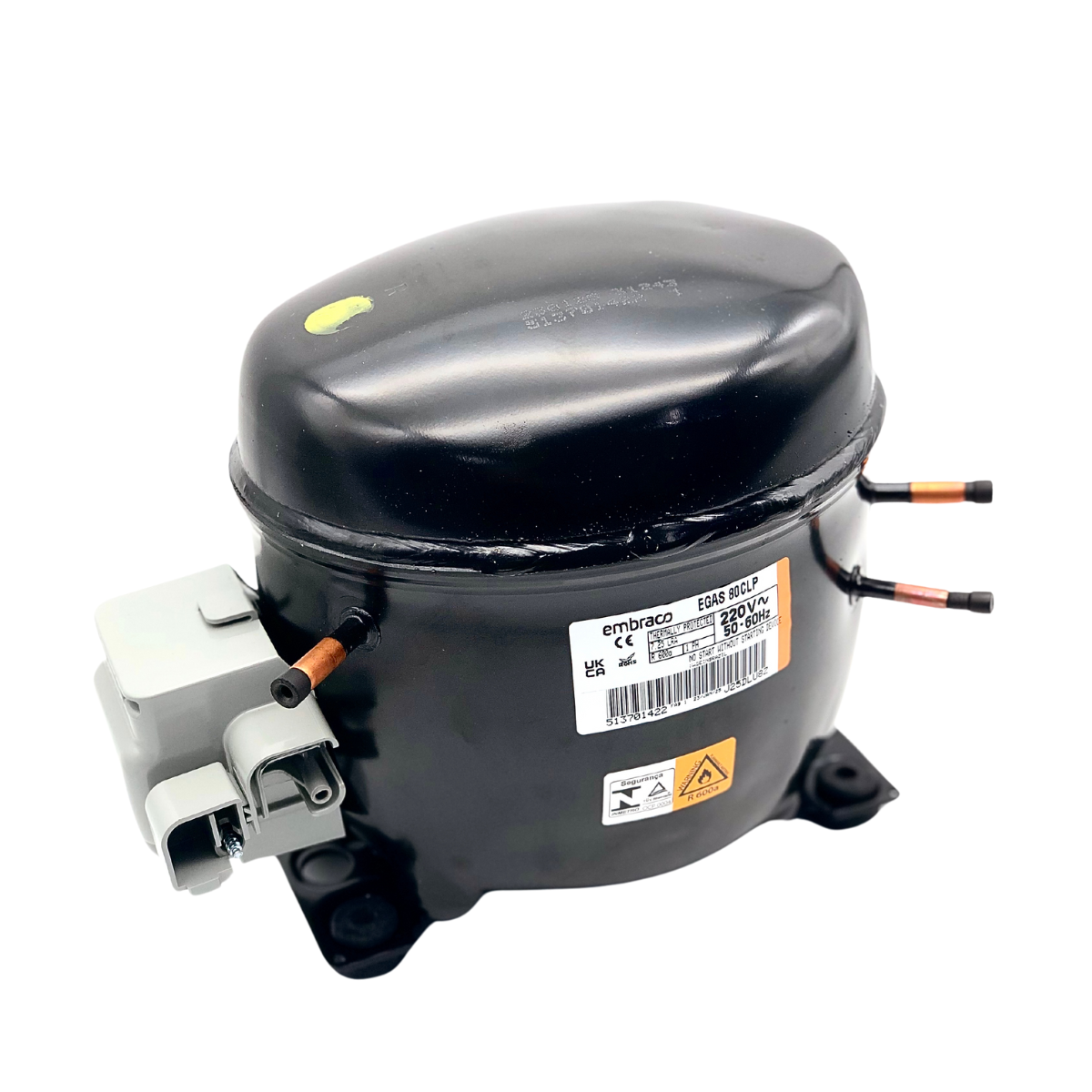 Motor Compressor 1/4 HP EGAS80CLP Gás R600 Embraco 220V - Karisfrio