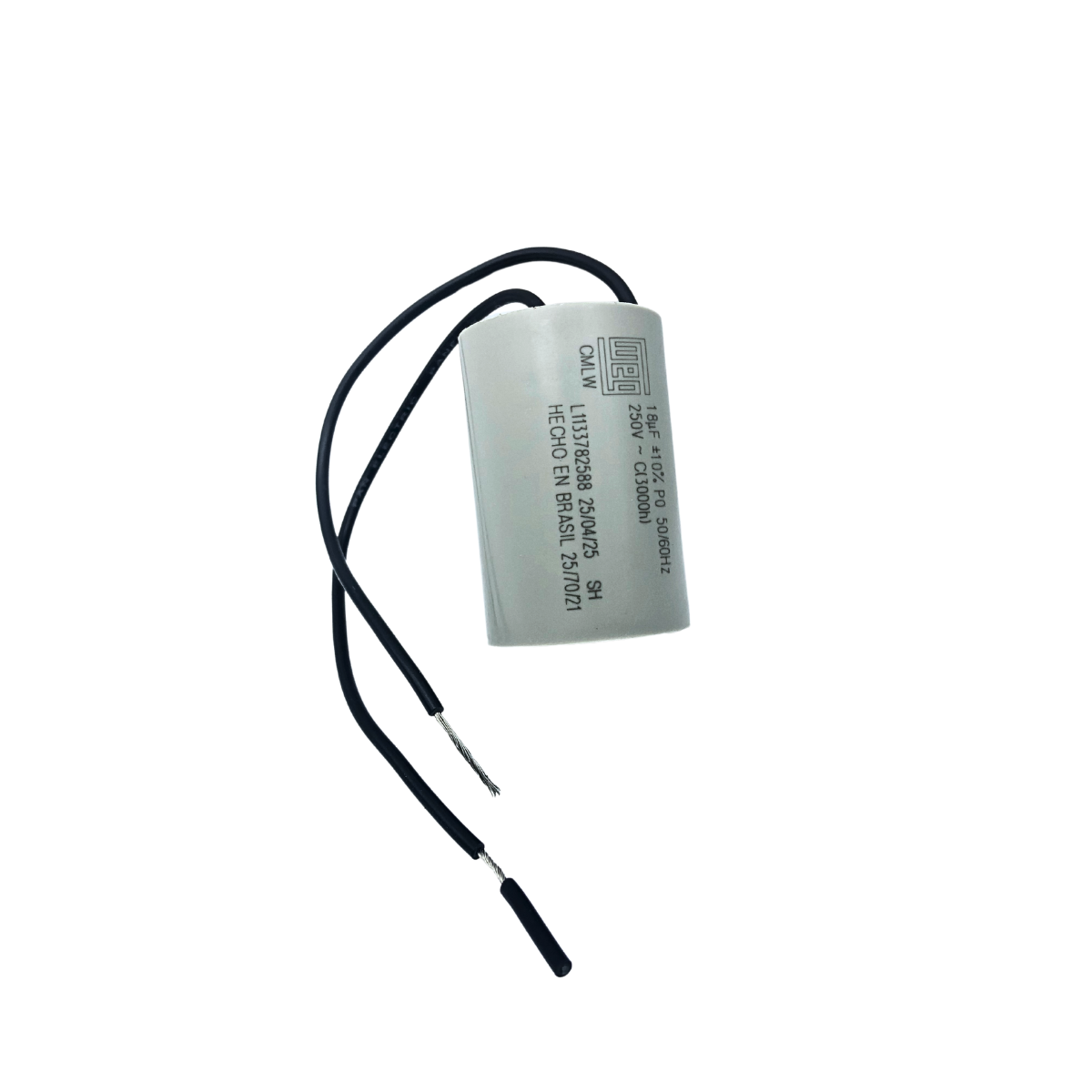 Kit 10x Capacitor Permanente 18uf 250v Com Fio Original WEG - Karisfrio