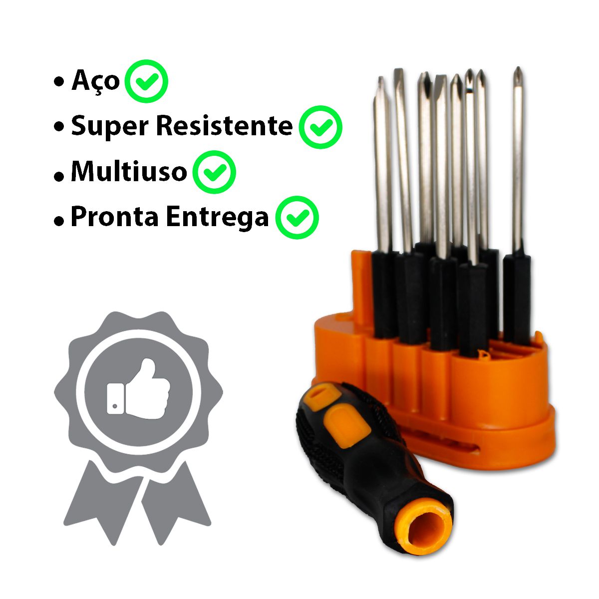 KIT CHAVE DE FENDA E PHILIPS PRECISÃO 10 PCS MULTIUSO - Trik Trak ...