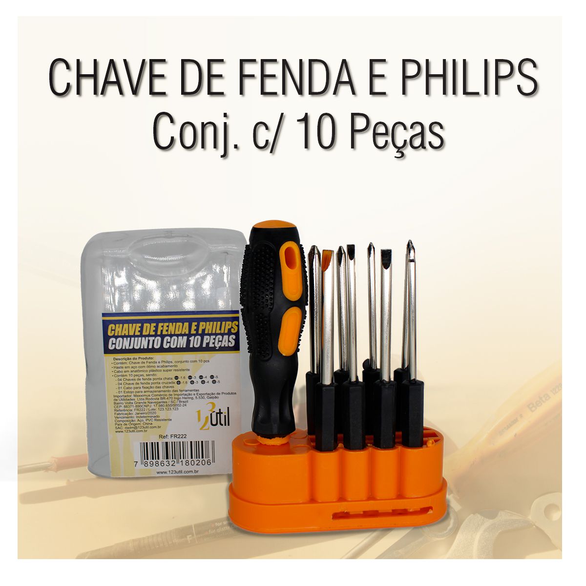 KIT CHAVE DE FENDA E PHILIPS PRECISÃO 10 PCS MULTIUSO - Trik Trak ...