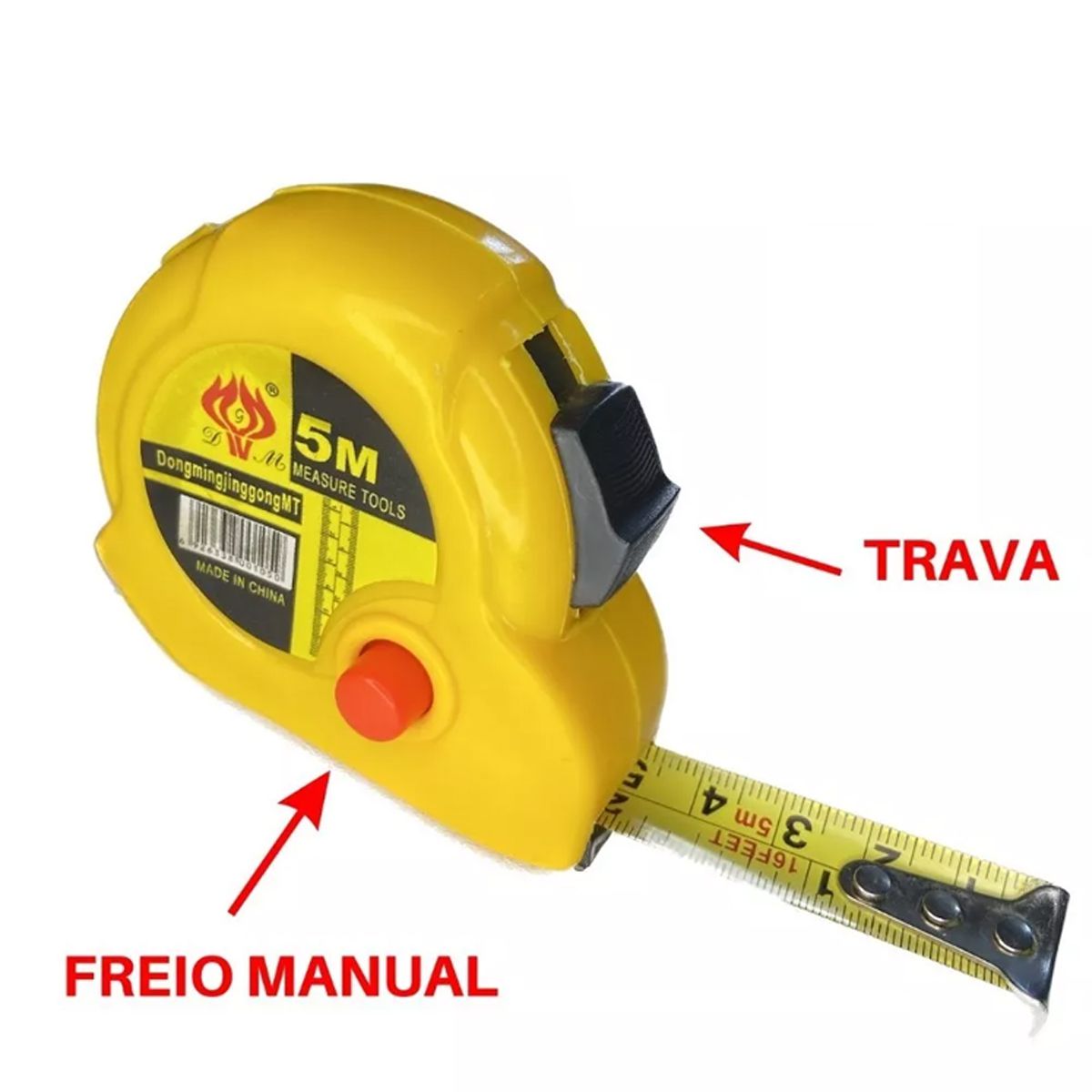 Trena Retrátil Trava Dupla 3M X 15MM Bolso OBRA CONSTRUÇÃO - Trik Trak ...
