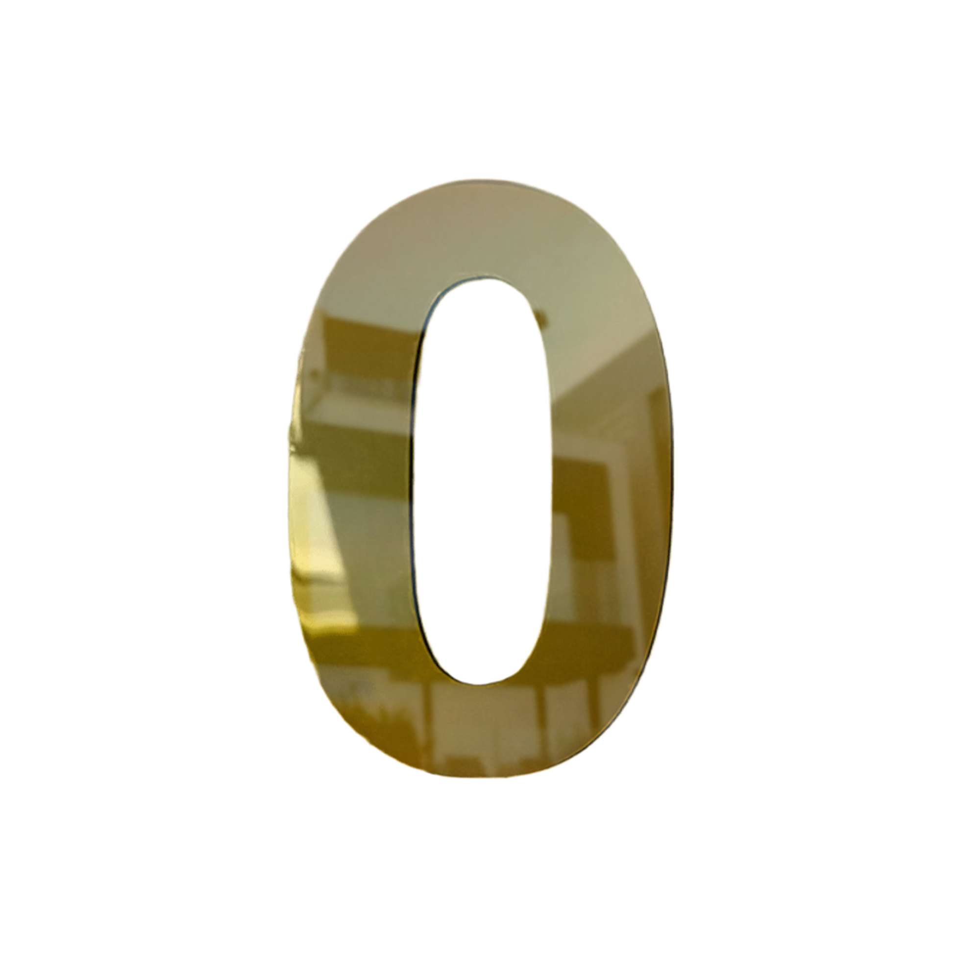 Número Residencial em ACM Dourado Espelhado 12cm – Visual Sofisticado ...