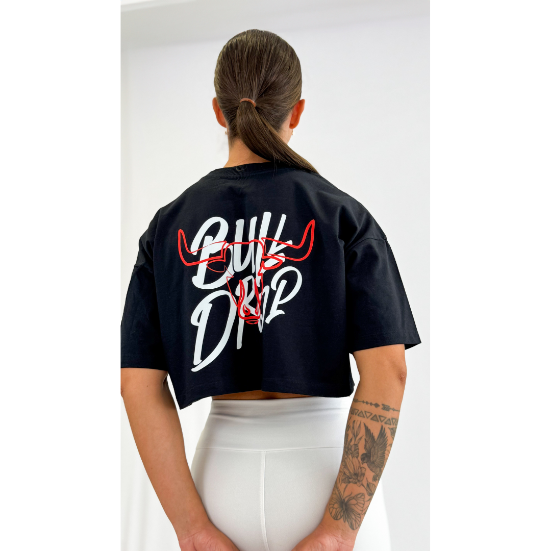 Cropped Oversized Bulldrop Preto - Bulldrop | ACESSÓRIOS DE CROSSFIT
