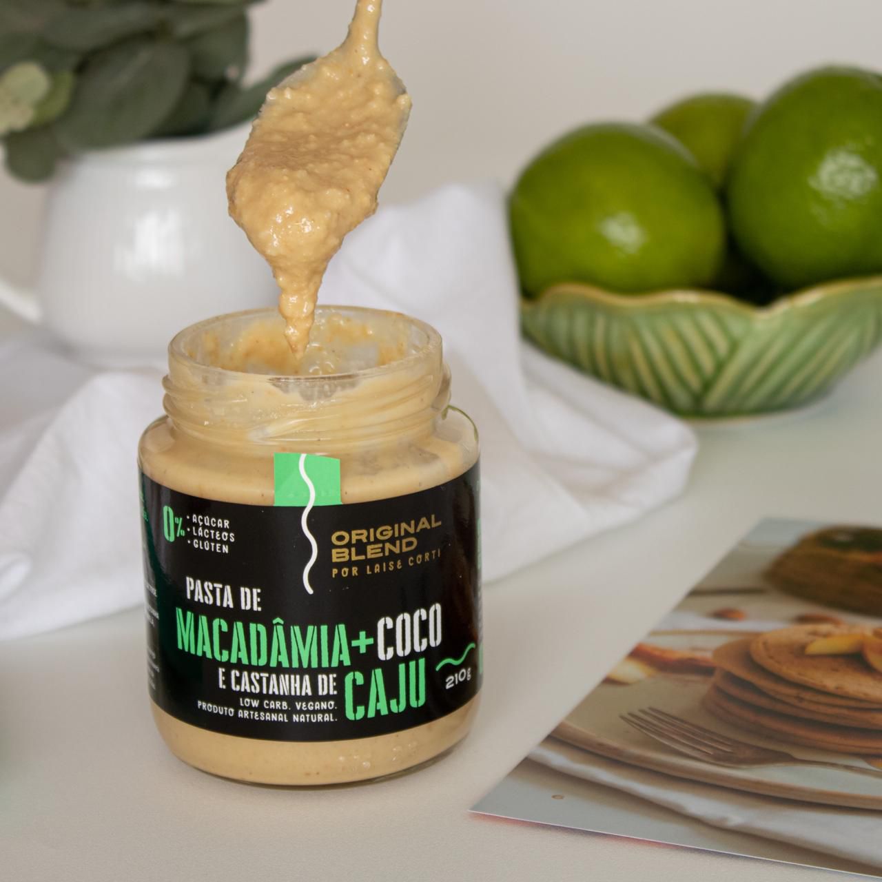 Pasta Macadâmia Castanha De Caju E Coco 200g Original Blend - Delhi ...
