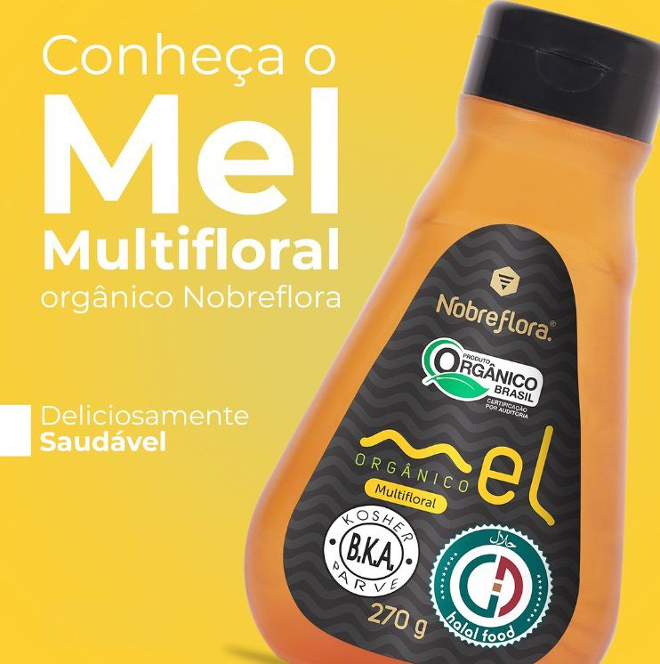 Mel Orgânico Multiflora 100% Puro 270g NobreFlora Breyer - Delhi ...