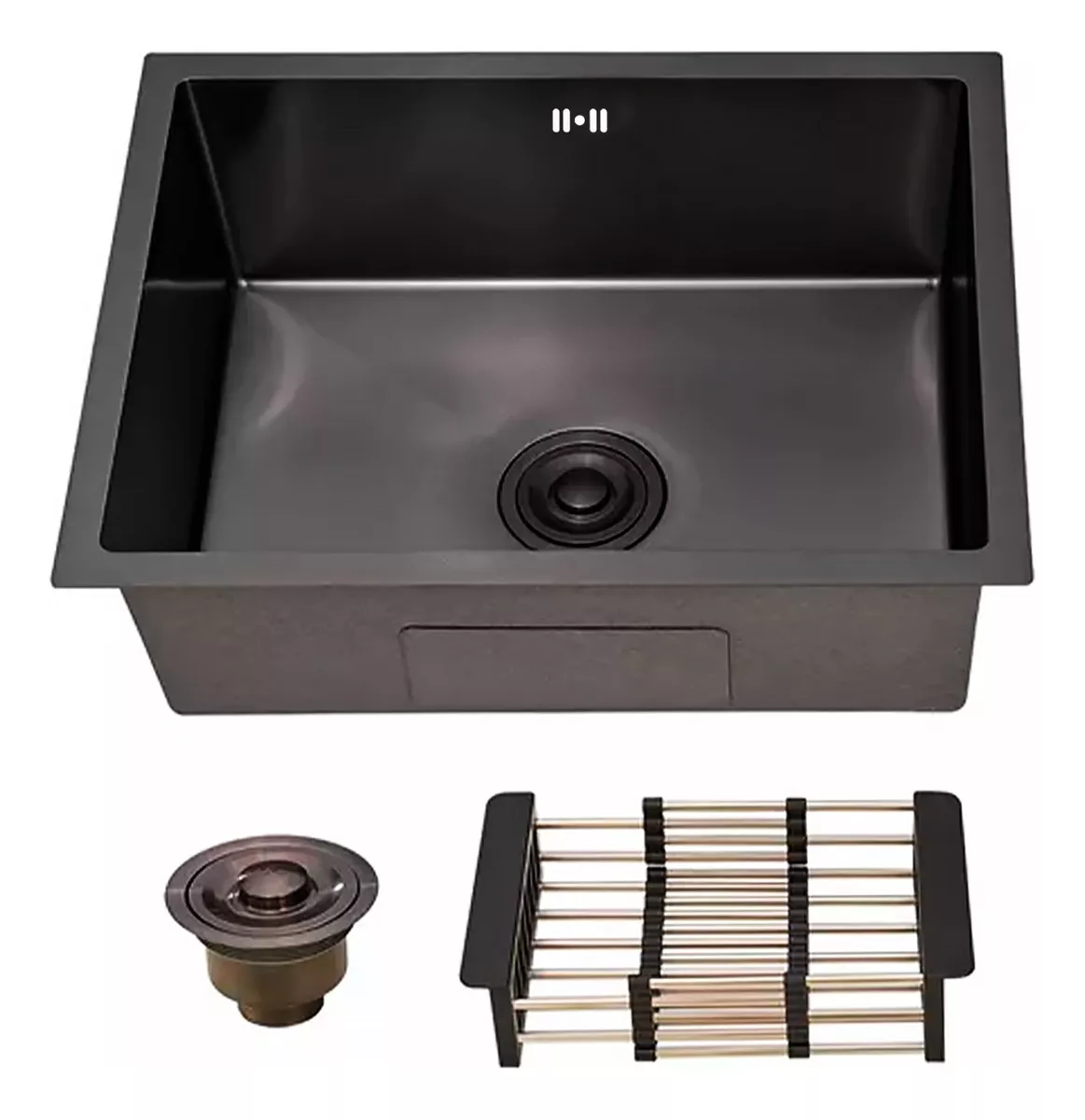 Cuba Gourmet Inox Preta Nano Pia Quadrada Cozinha 50x45 - Revomax Comercial