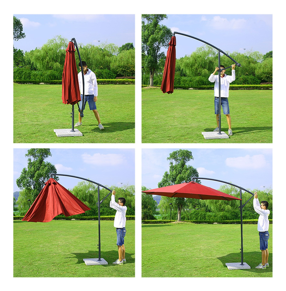 Ombrelone Guarda Sol Jardim Praia Lateral 3 Metros Laranja - Revomax ...