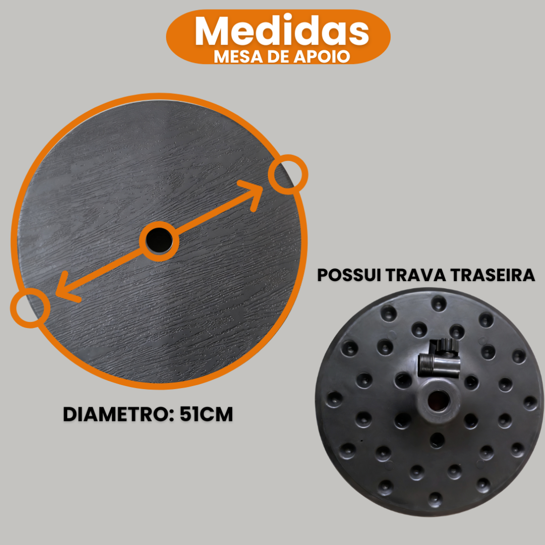 Ombrelone Guarda Sol 3 Metros com Mesa e Base 12Kg Verde Escuro ...