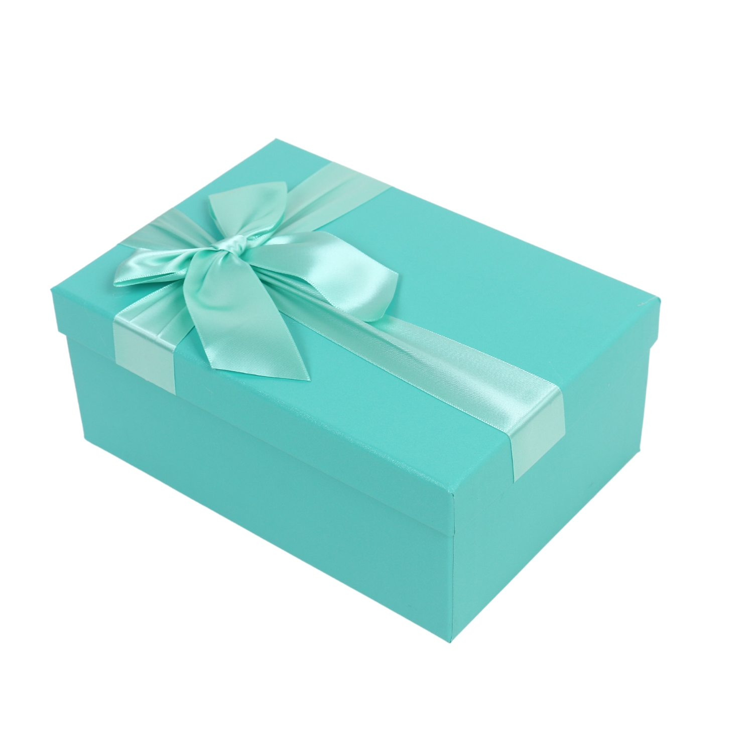 Conjunto 3 Caixas Papel Presente Azul Tiffany com Laço de Cetim - Four Star