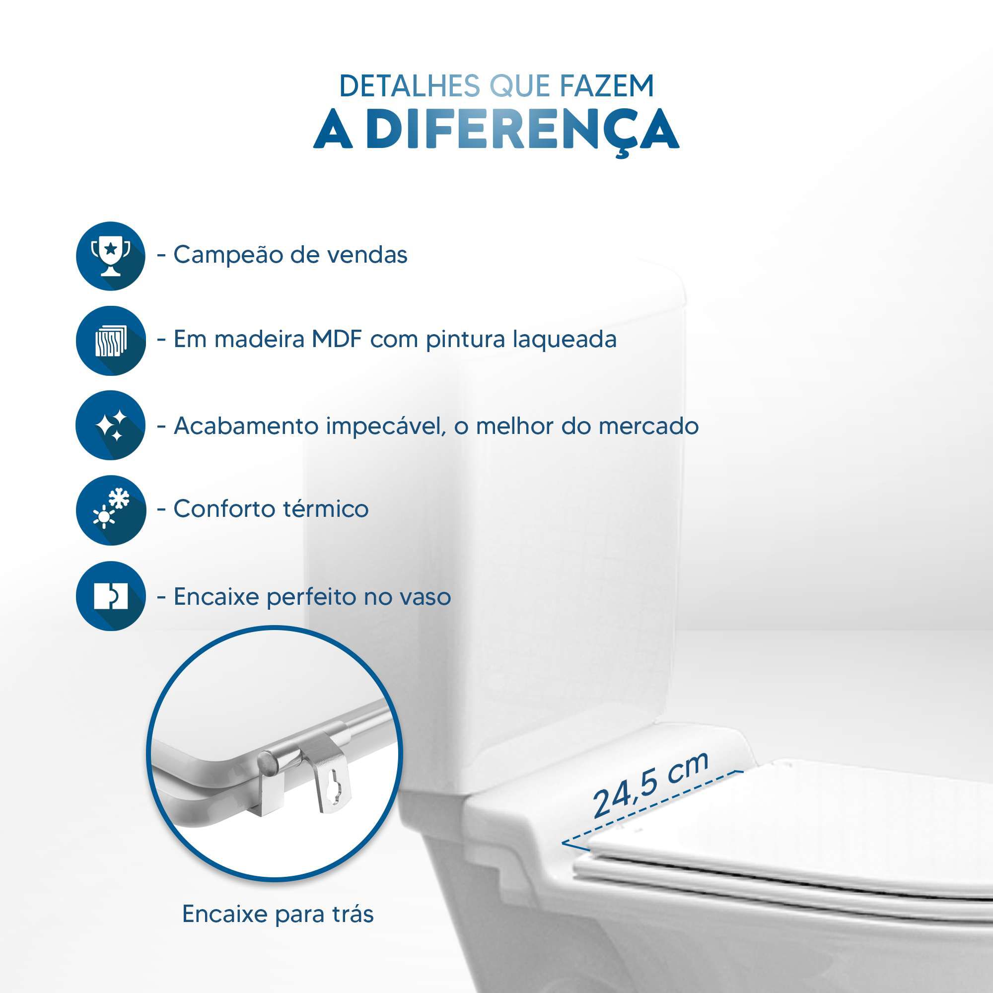 Tampa de Vaso Calypso Biscuit para Bacia Incepa 6lpf - Pontto Lavabo