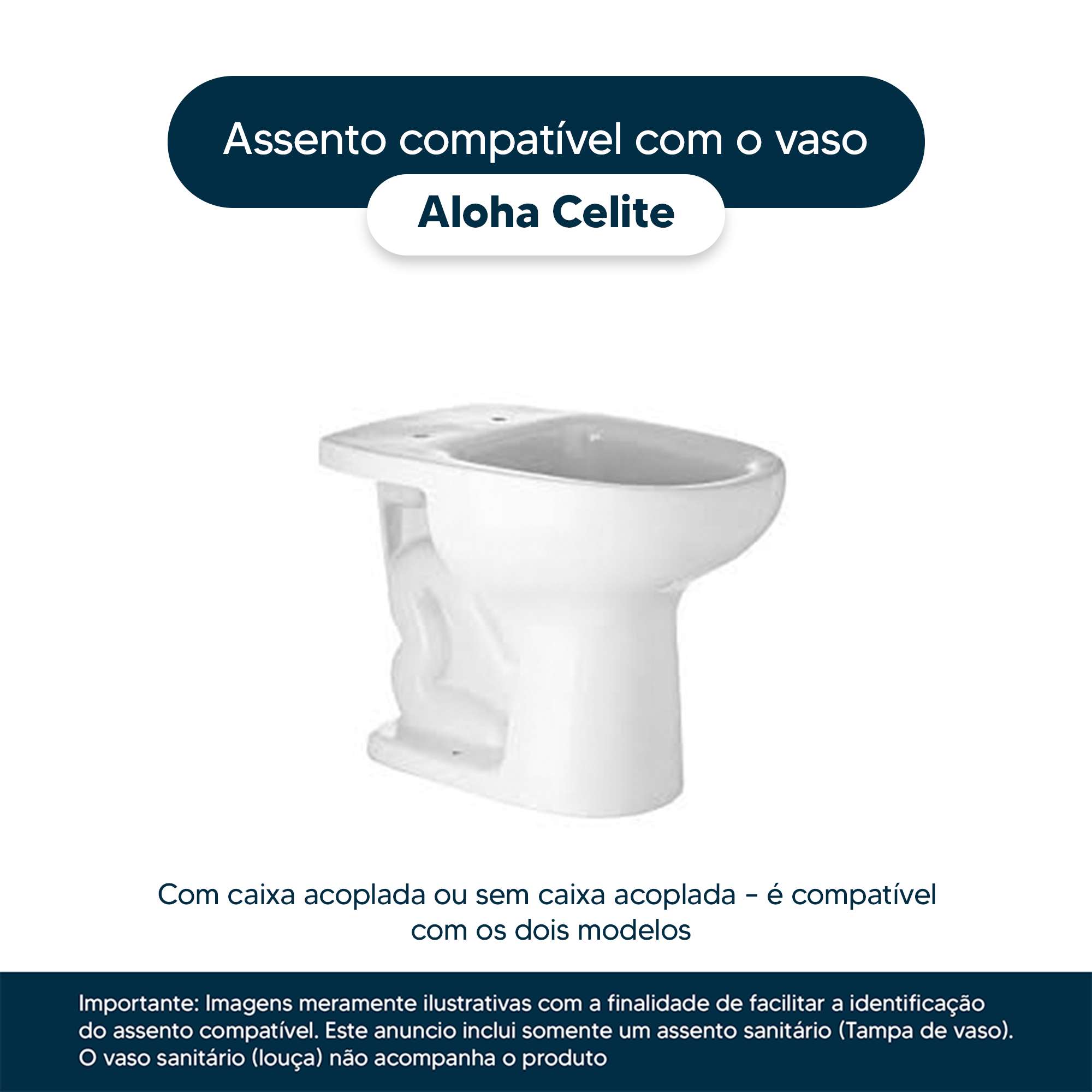 Tampa de Vaso Sanitário com Amortecedor Aloha Pergamon (Bege Claro ...
