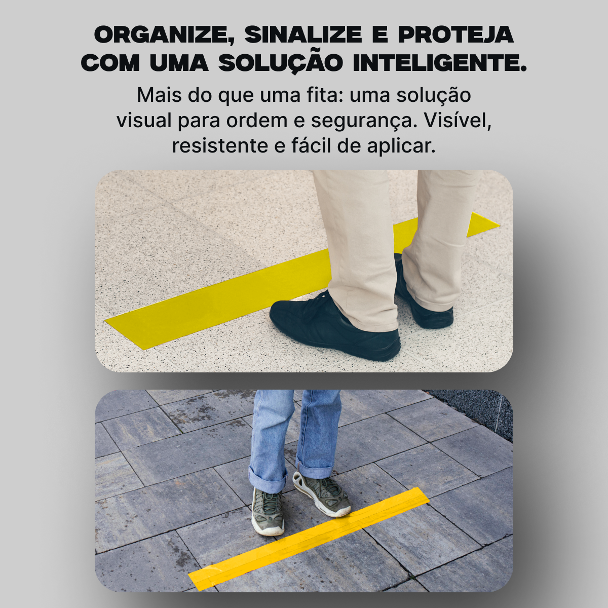 Fita Demarcação de Solo PVC 48 mm X 30 Metros - Amarela Ultra Fitas ...