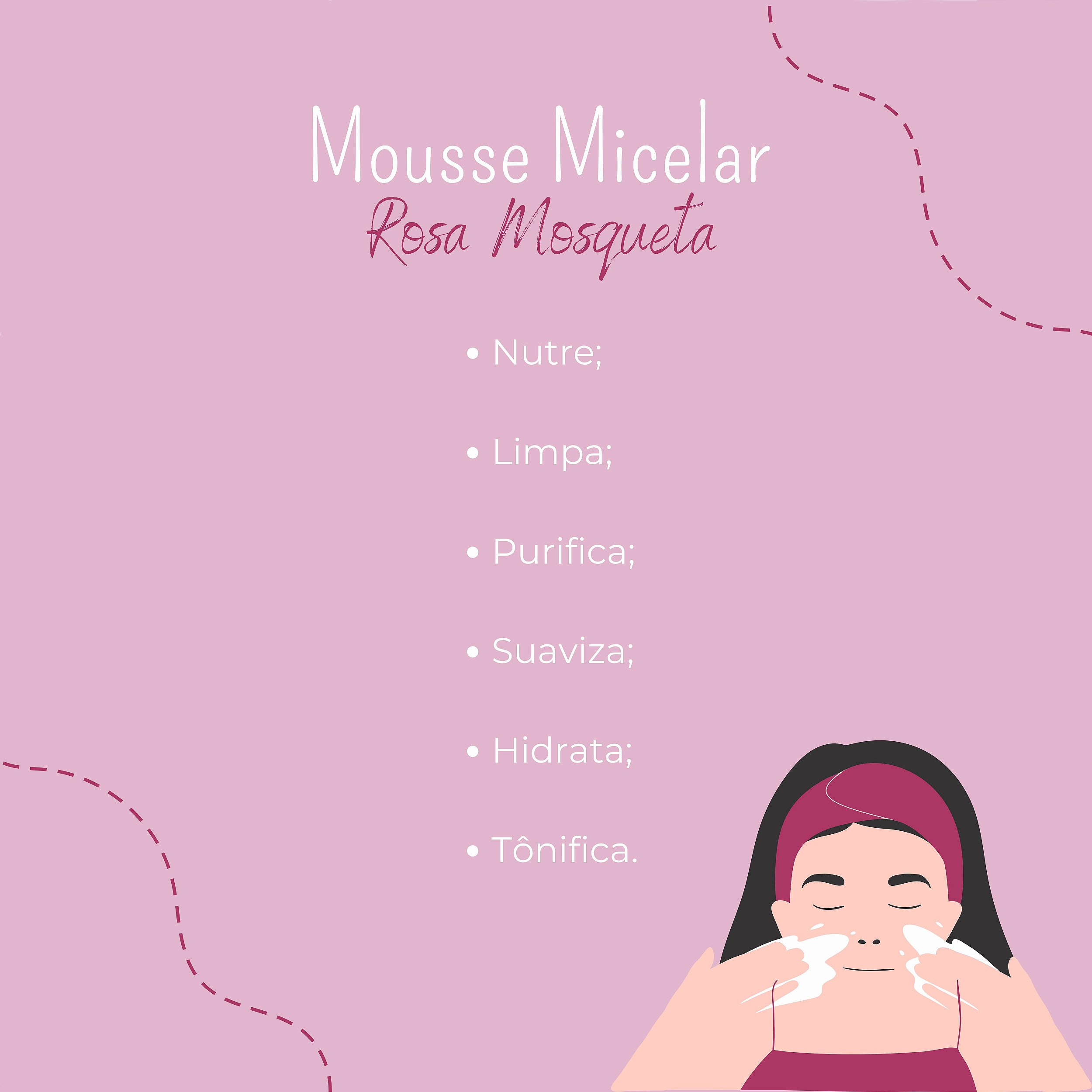Mousse micelar rosa mosqueta Phállebeauty - TM Makeup