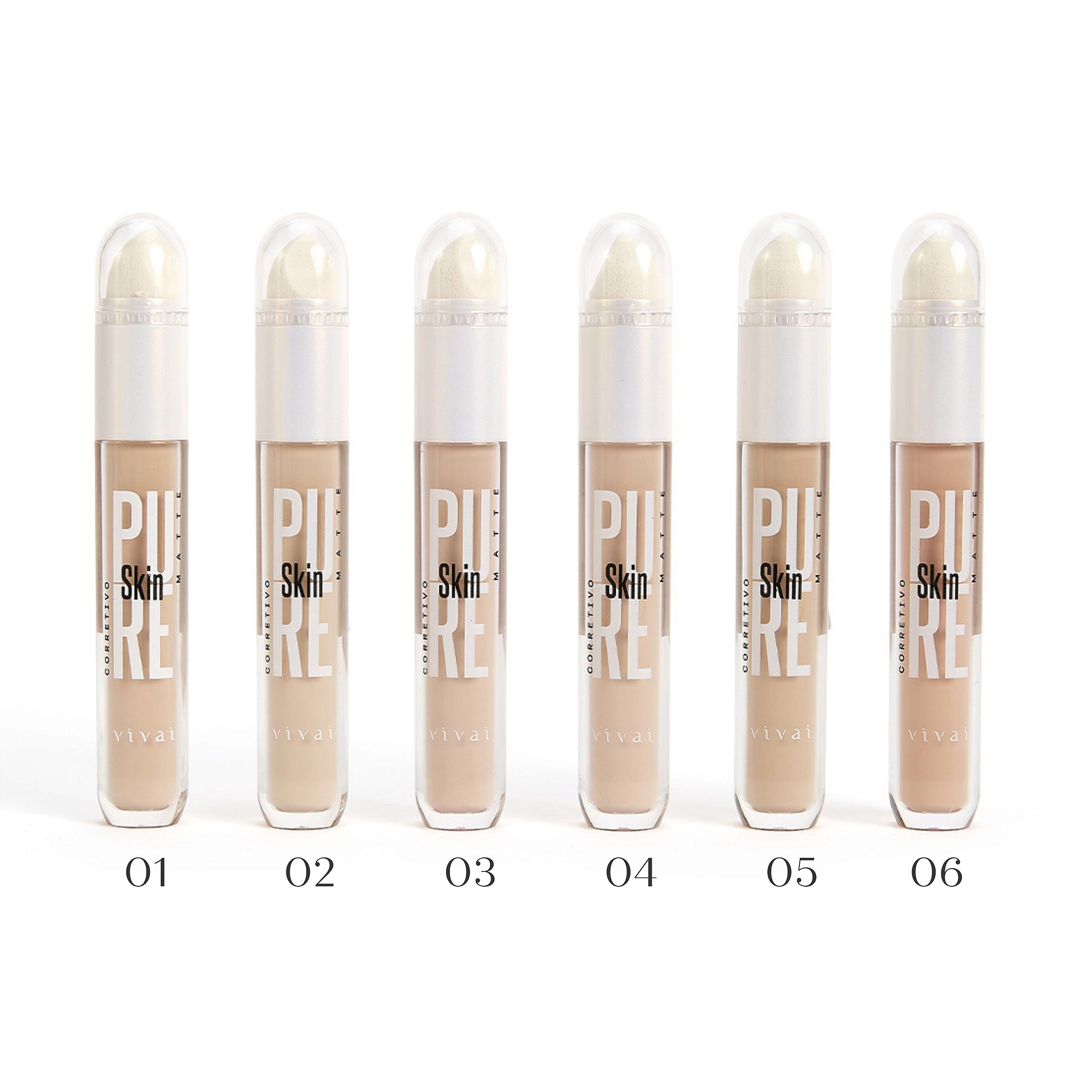 Corretivo líquido pure skin Vivai - TM Makeup