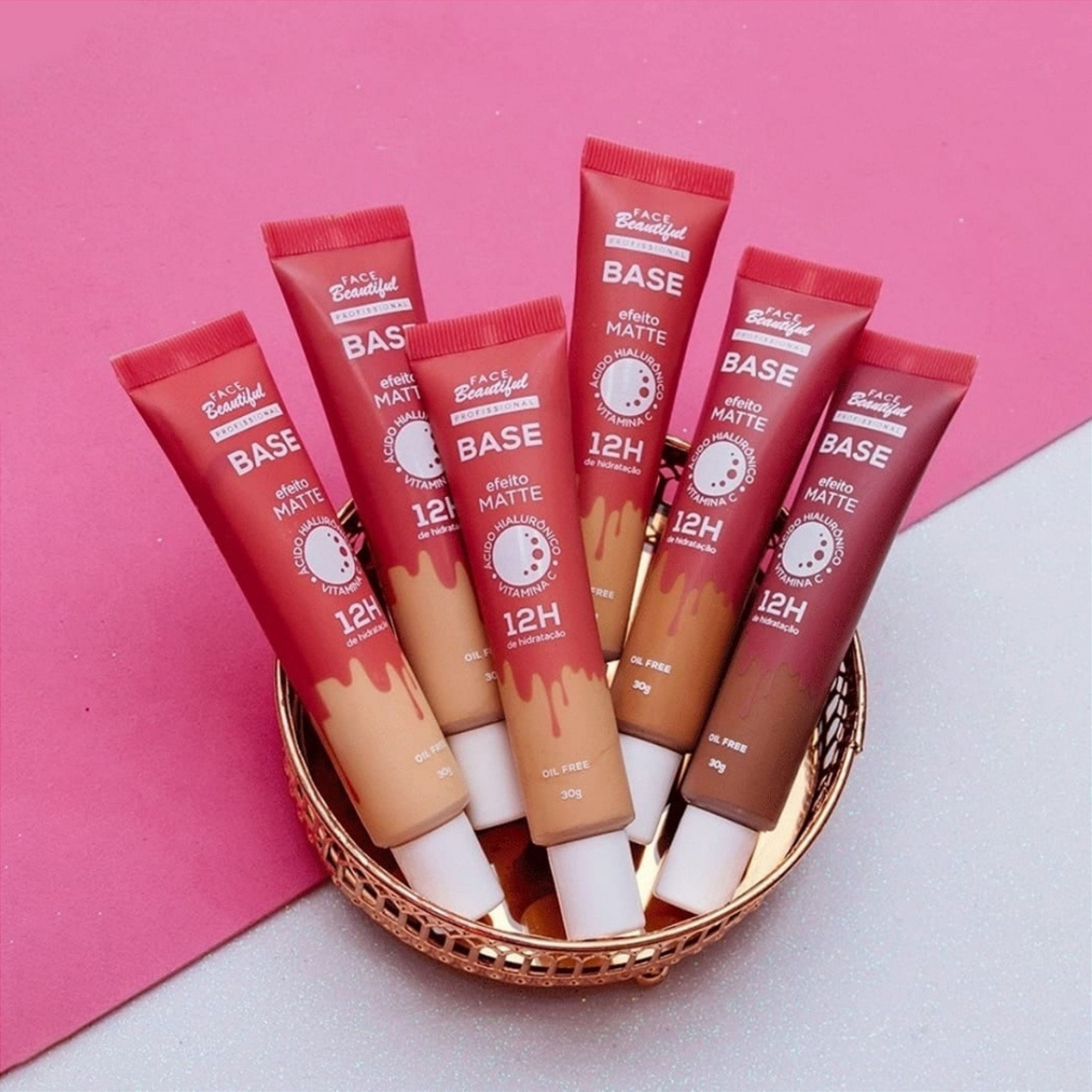 Base efeito matte 12 horas Face beautiful - TM Makeup