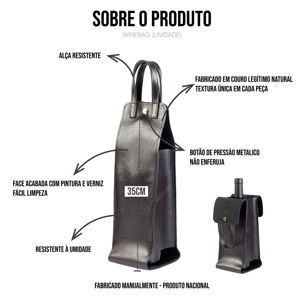 Case para Garrafa em Couro – Winebag Artesanal e Durável - A legítima ...