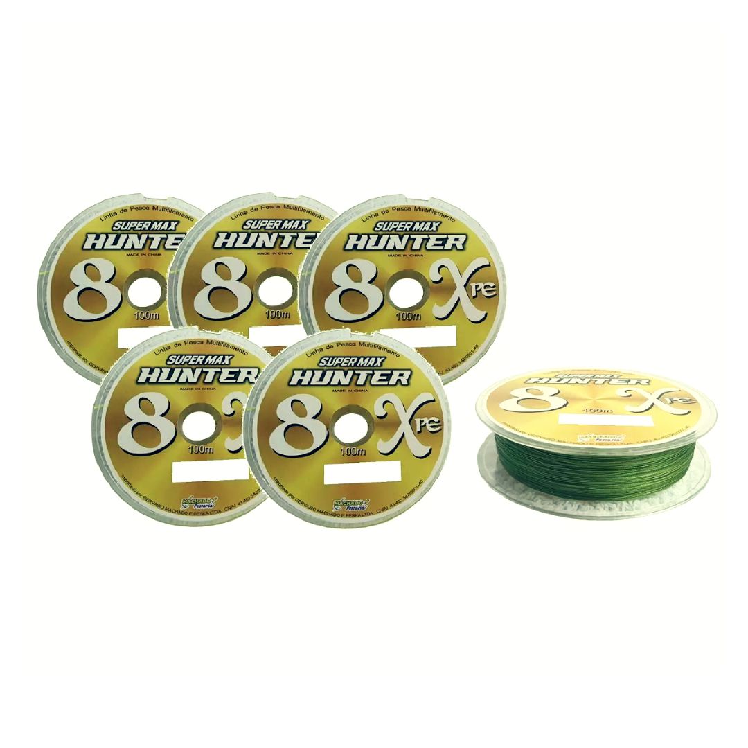 Linha Multifilamento Premium 8X 100 Metros Amarelo Fluorescente Verde ...