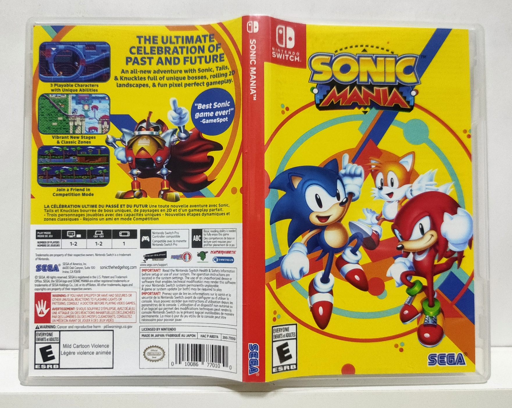 Sonic Mania - Nintendo Switch - Semi-Novo - Carvalho Games