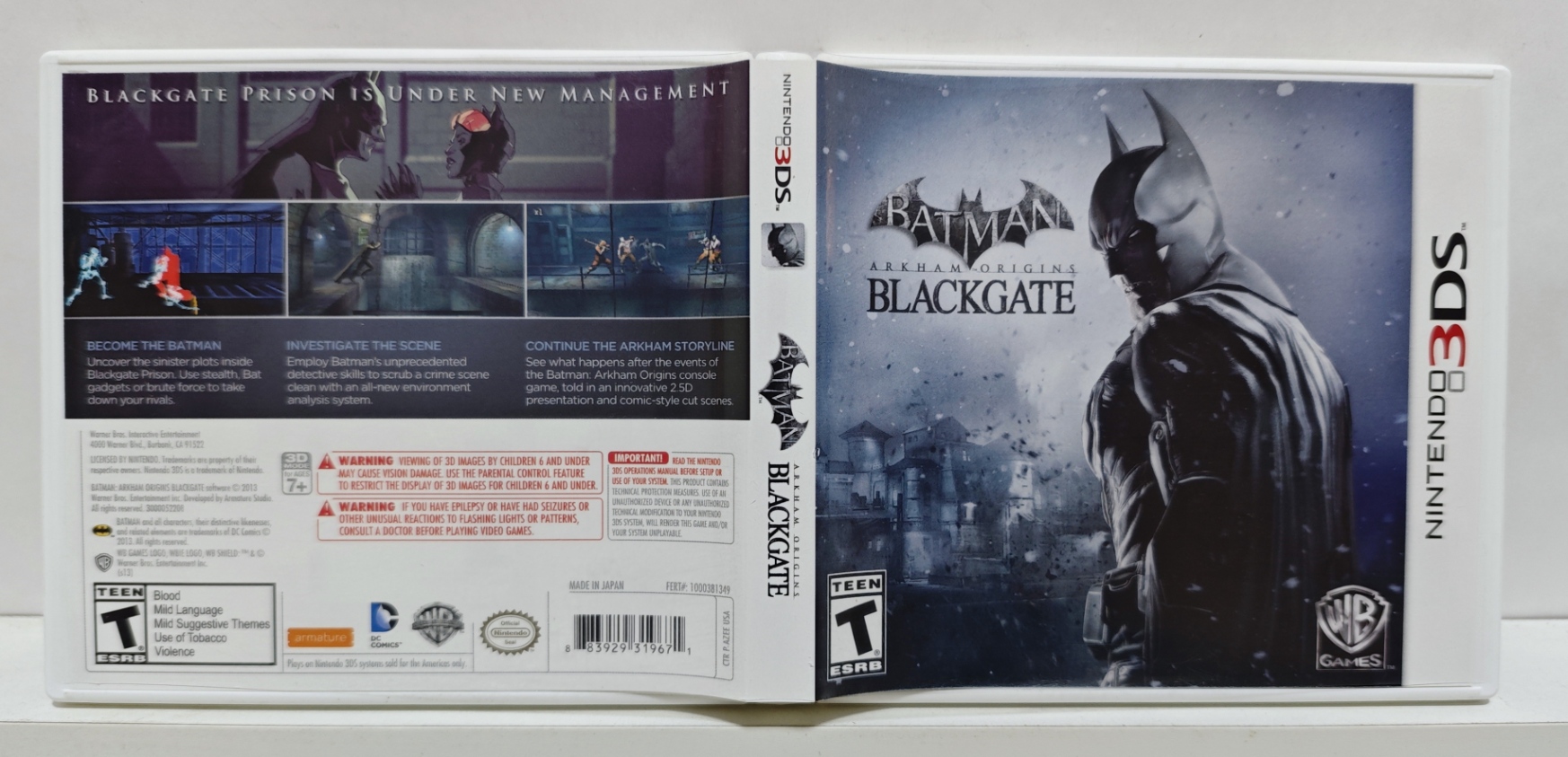 Batman Arkham Origins Blackgate - Nintendo 3DS - Semi-Novo - Carvalho Games