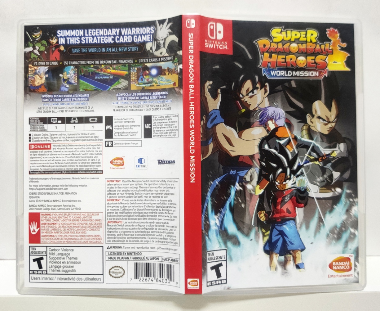 Super Dragon Ball Heroes World Mission - Nintendo Switch - Semi-Novo - Carvalho Games