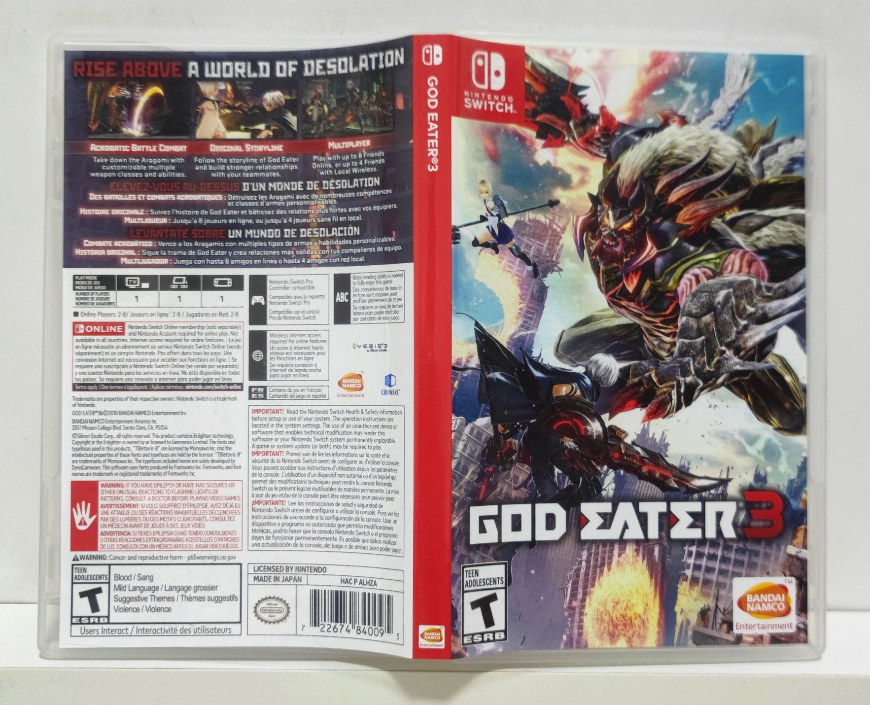 God Eater 3 - Nintendo Switch - Semi-Novo - Carvalho Games