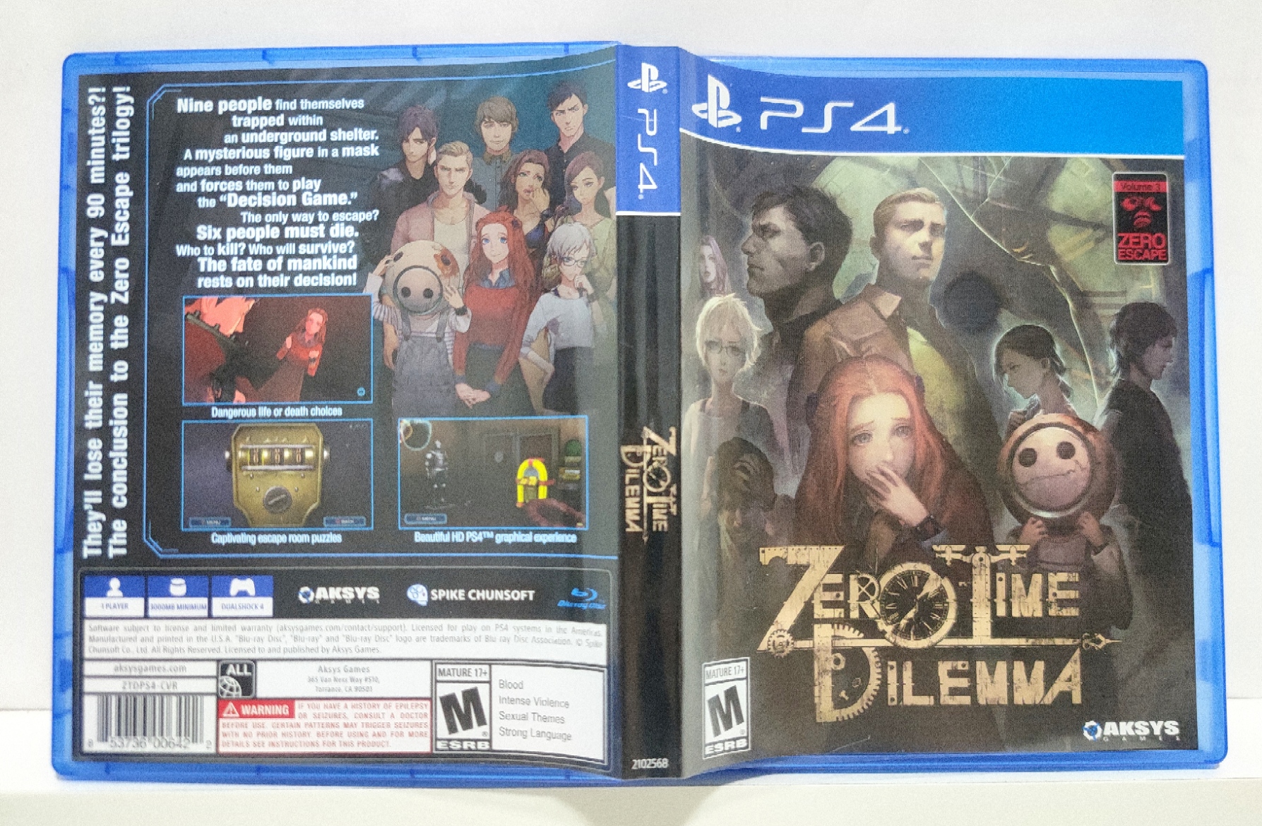 Zero Escape: Zero Time Dilemma - PS4 - Semi-Novo - Carvalho Games