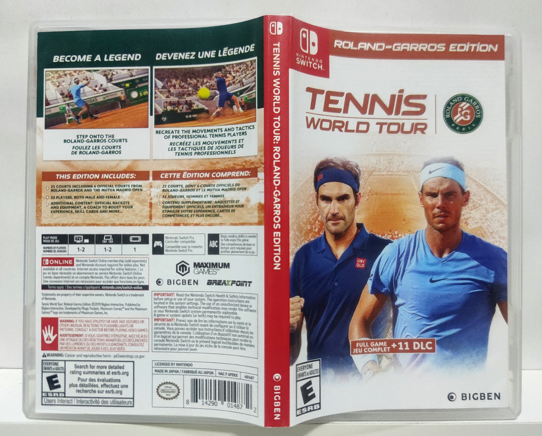 Tennis World Tour Roland Garros Edition - Nintendo Switch - Semi-Novo ...