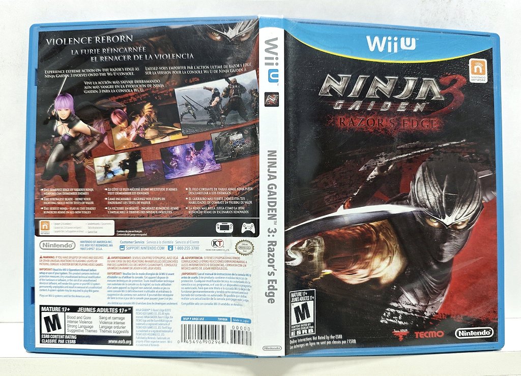 Ninja Gaiden 3 Razor's Edge - Nintendo Wii U - Semi-Novo - Carvalho Games