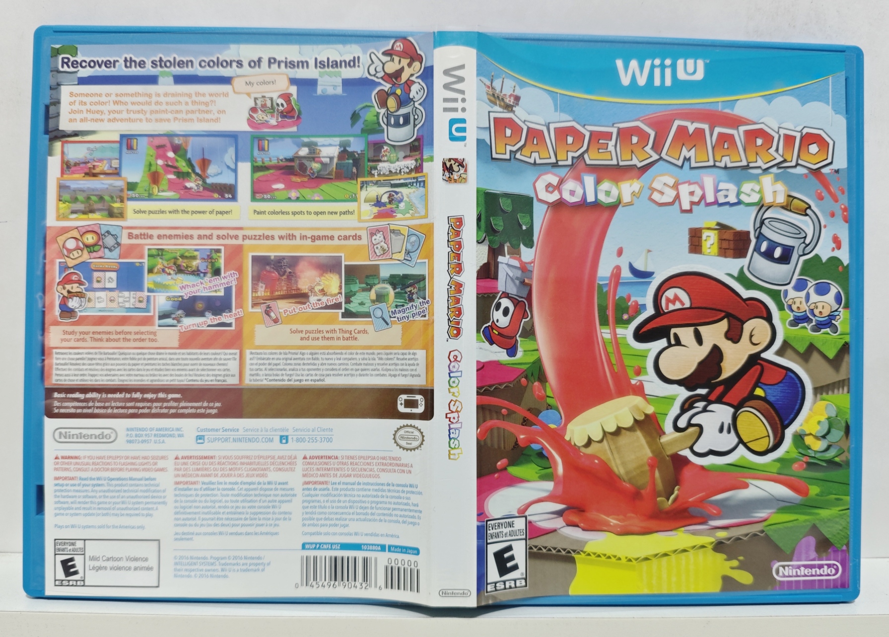 Paper Mario: Color Splash - Nintendo Wii U - Semi-Novo - Carvalho Games