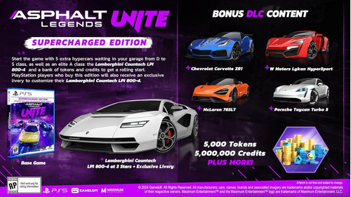 Asphalt Legends Unite Supercharged Edition - PS5 - Carvalho Games