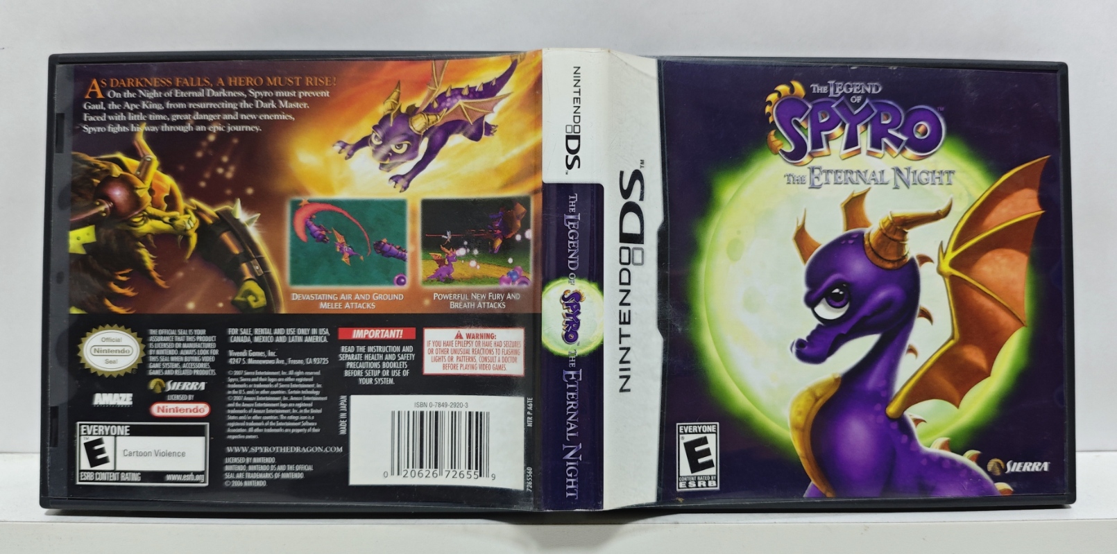 The Legend Of Spyro: The Eternal Night - Nintendo DS - Semi-Novo ...