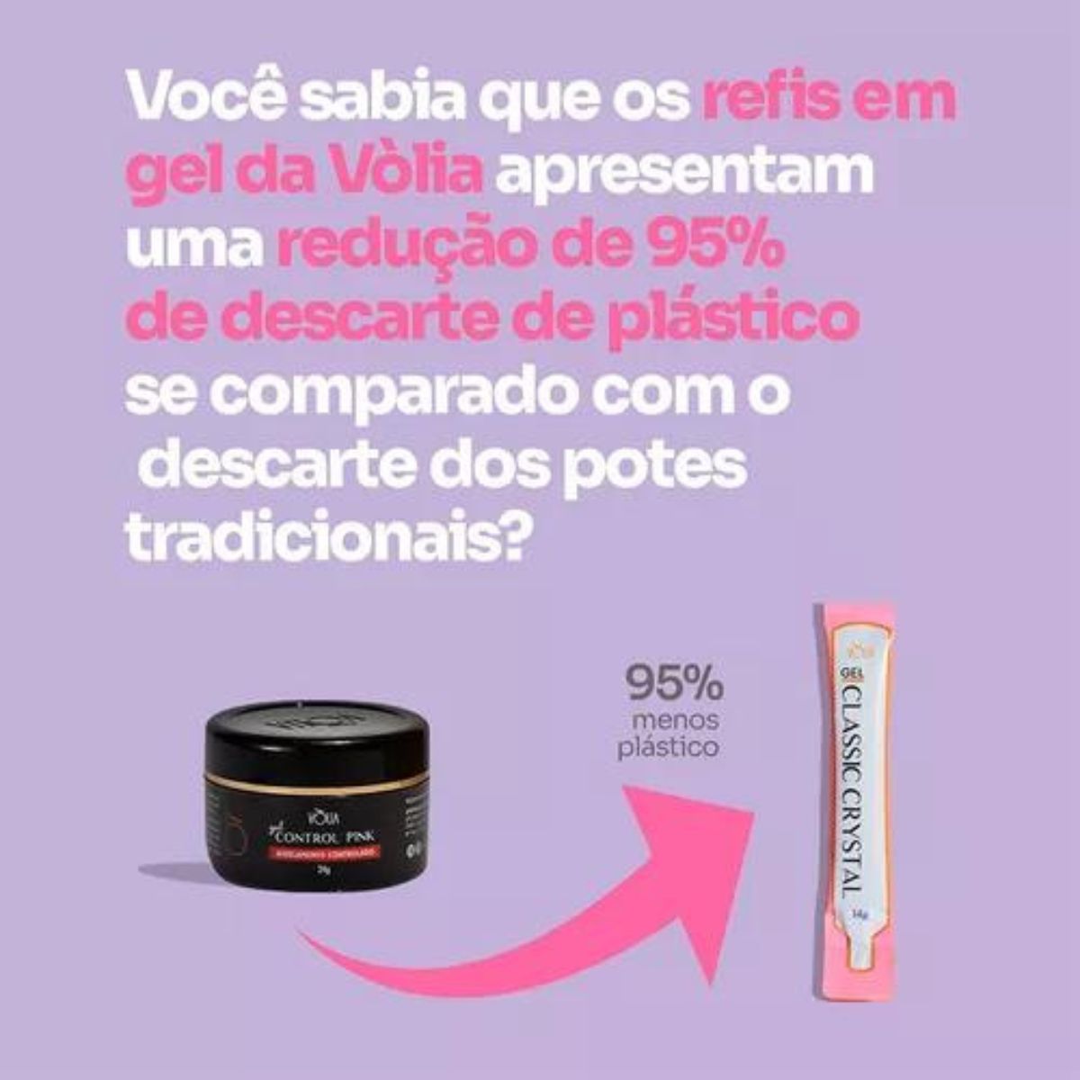 Refil Gel Classic Pink Volia 14g + Pote Eco Duo Volia 30g - Luk ...