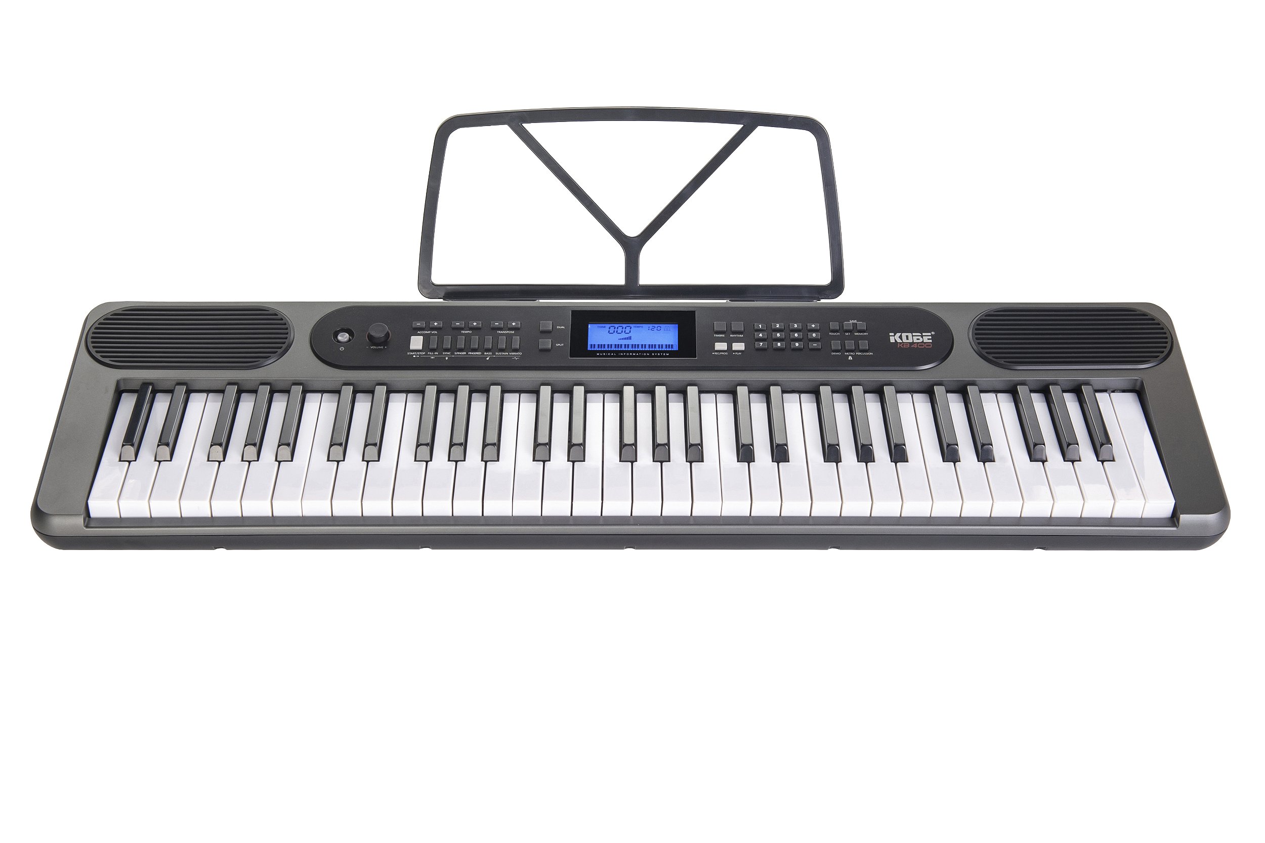 Teclado Musical Kobe KB-400 61 Teclas com Sensibilidade Conexão MIDI - Kobe Music