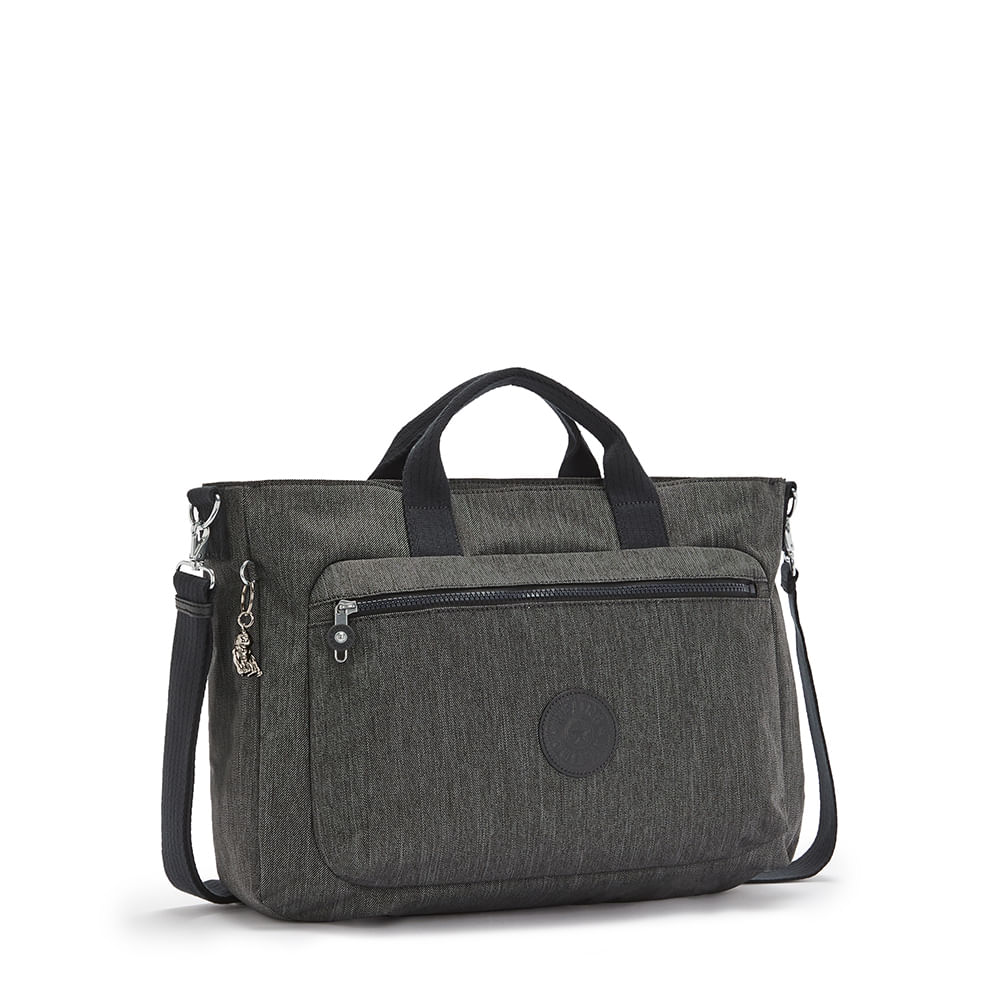 Bolsa de Mão Kipling Miho M Black Peppery Cinza - Viajante Moderno