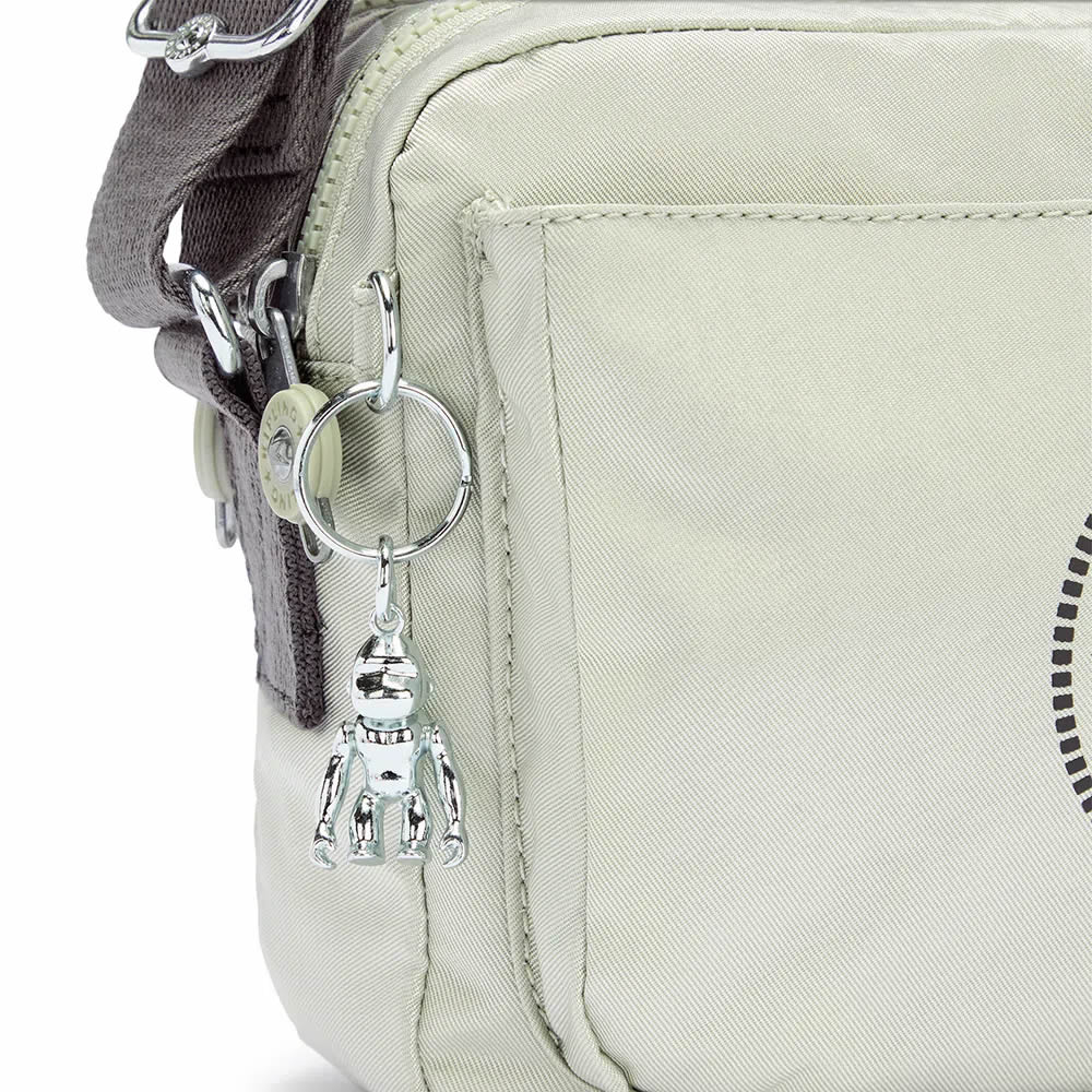 Bolsa Transversal Kipling Abanu M Prata Dynamic Silver - Viajante Moderno