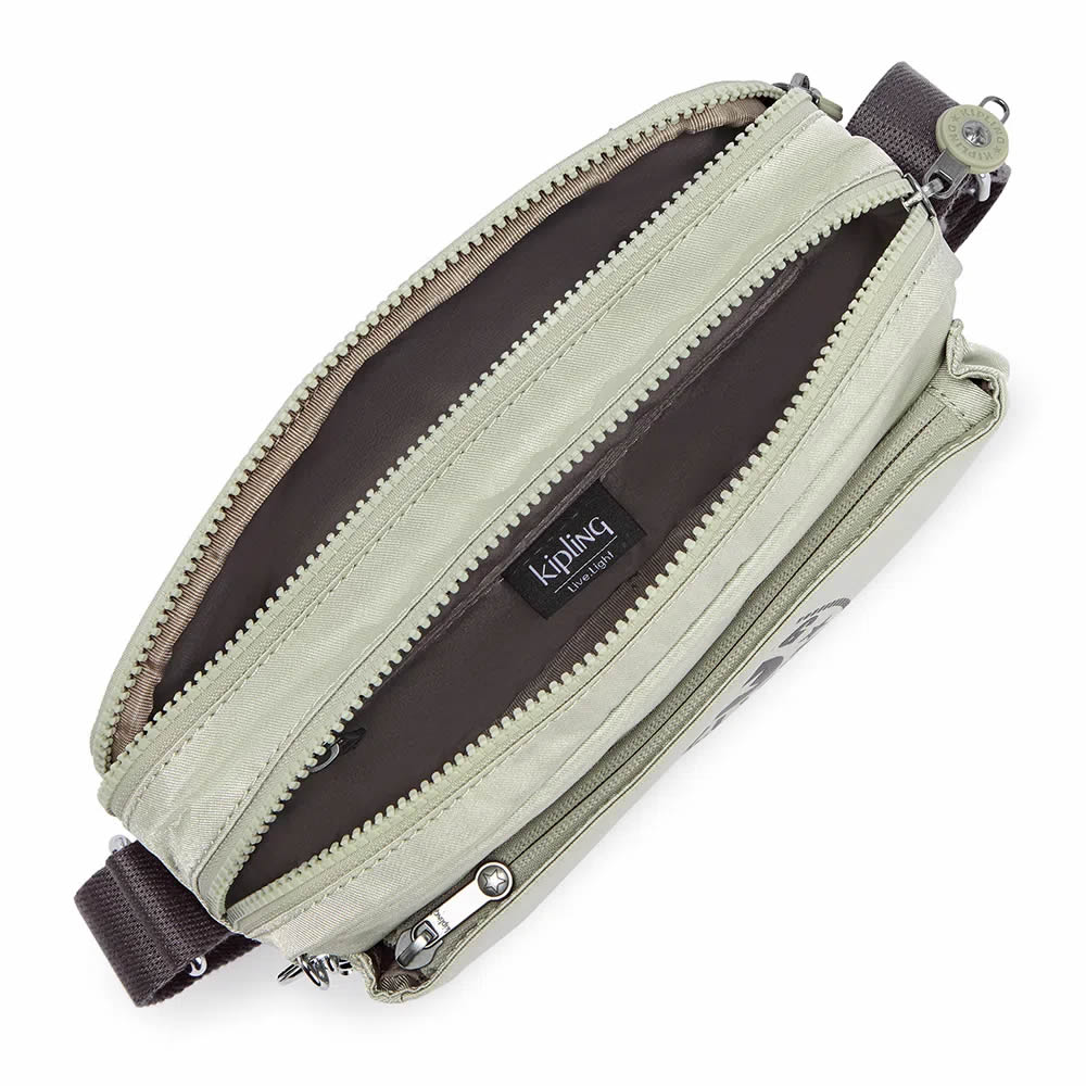Bolsa Transversal Kipling Abanu M Prata Dynamic Silver - Viajante Moderno