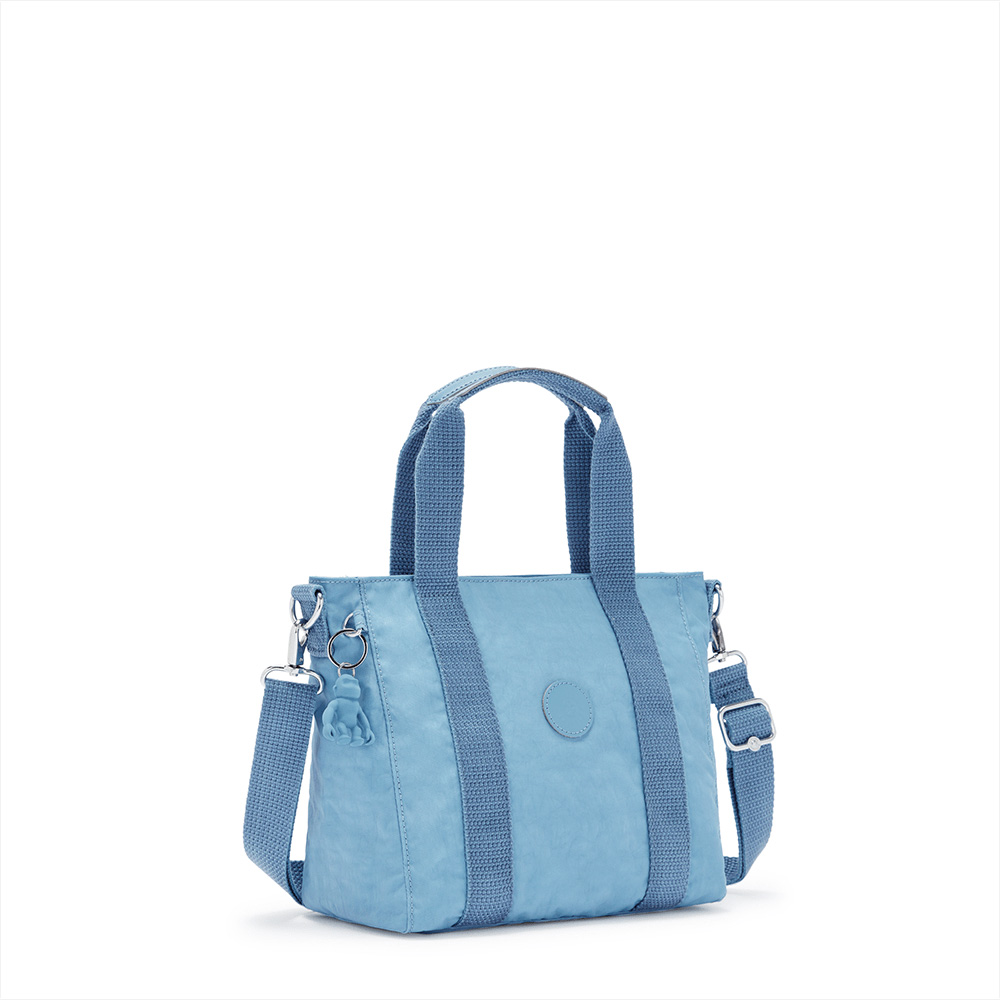 Bolsa Transversal Kipling Asseni Mini 5 Litros Blue Mist - Viajante Moderno