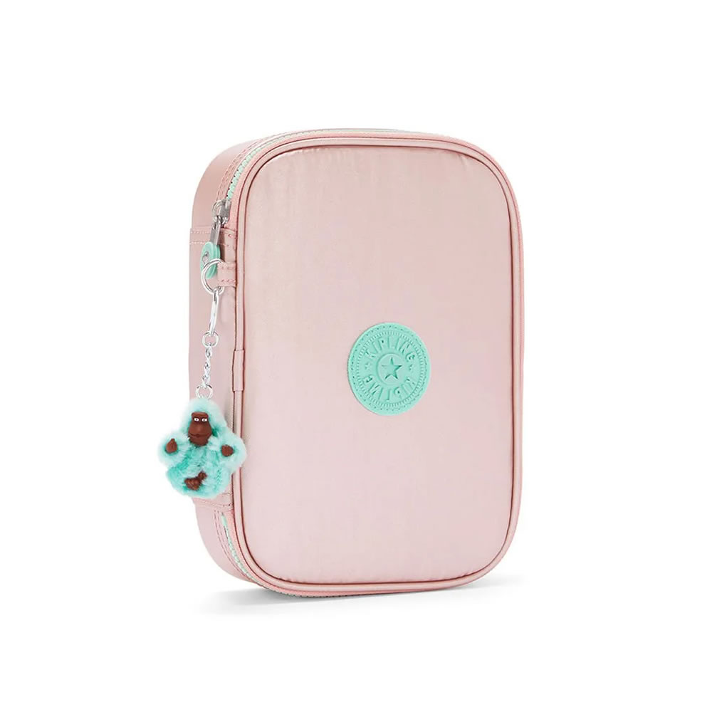 Estojo Kipling 100 Pens Cotton Candy Rosa Claro - Viajante Moderno
