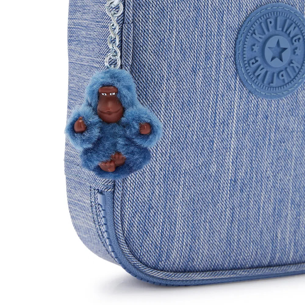 Estojo Kipling 100 Pens Denim Azul jeans - Viajante Moderno
